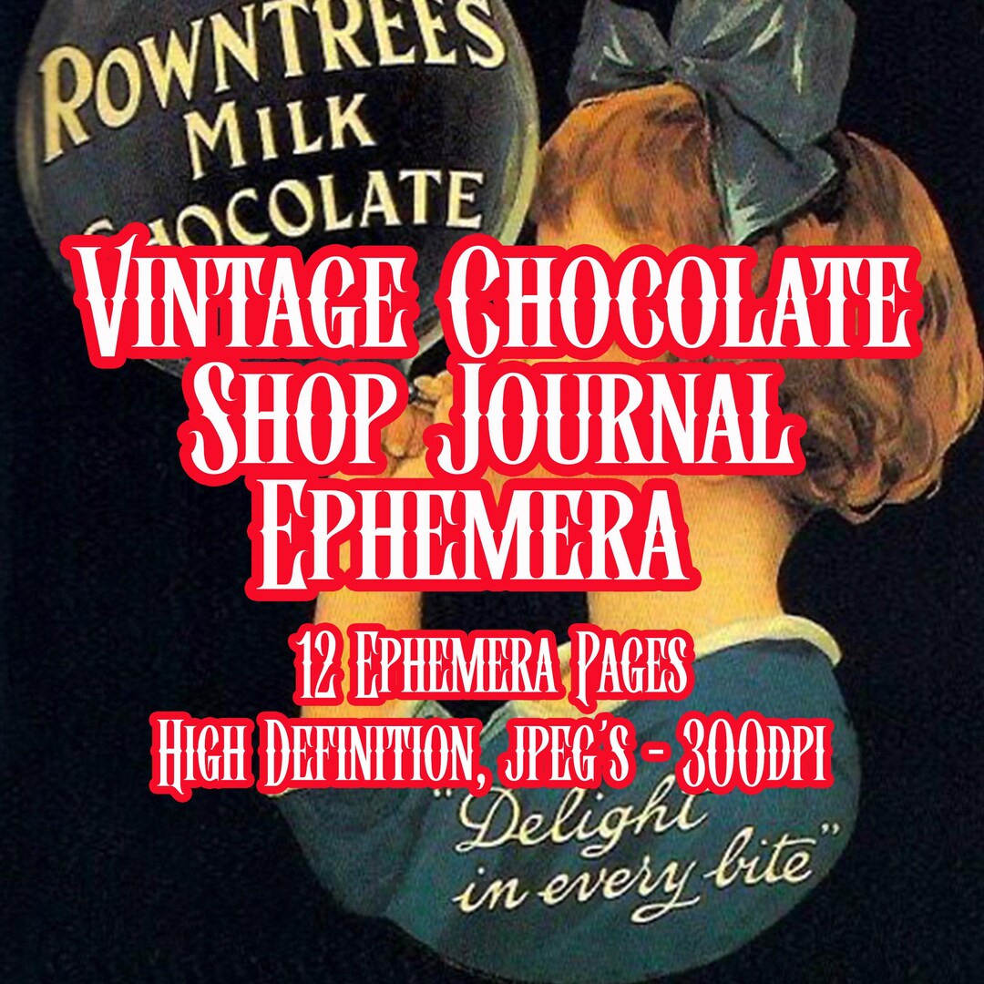 Vintage Chocolate Labels and Posters Ephemera Bundle 50+ Printable ...