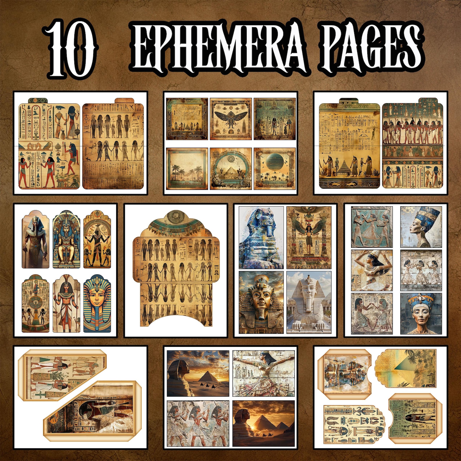 Vintage Ancient Egypt Junk Journal Printable Pages Travel Journal ...