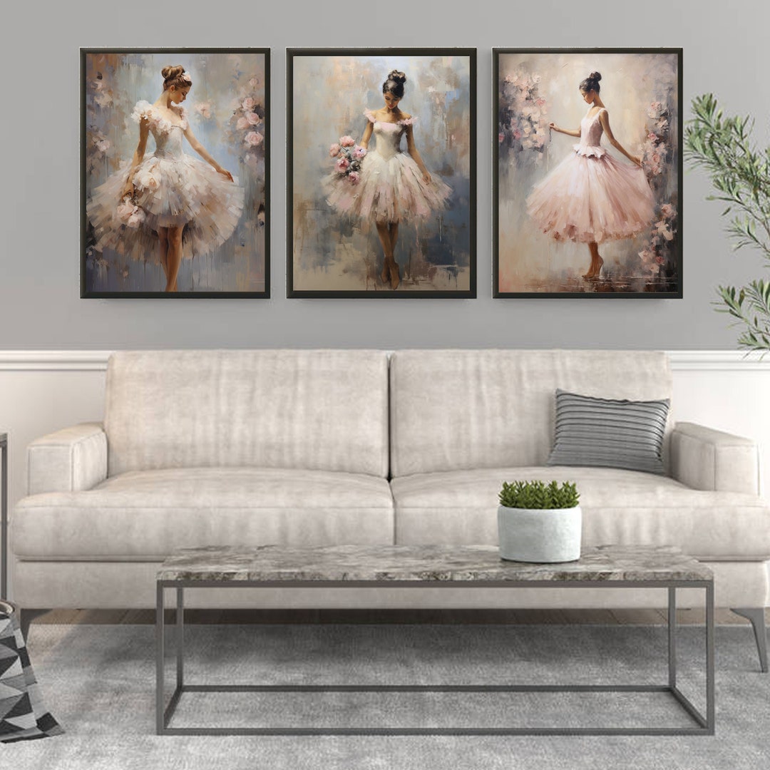 Ballerina Set of 3 Bundle Digital Print Impressionist Art Edgar Degas ...