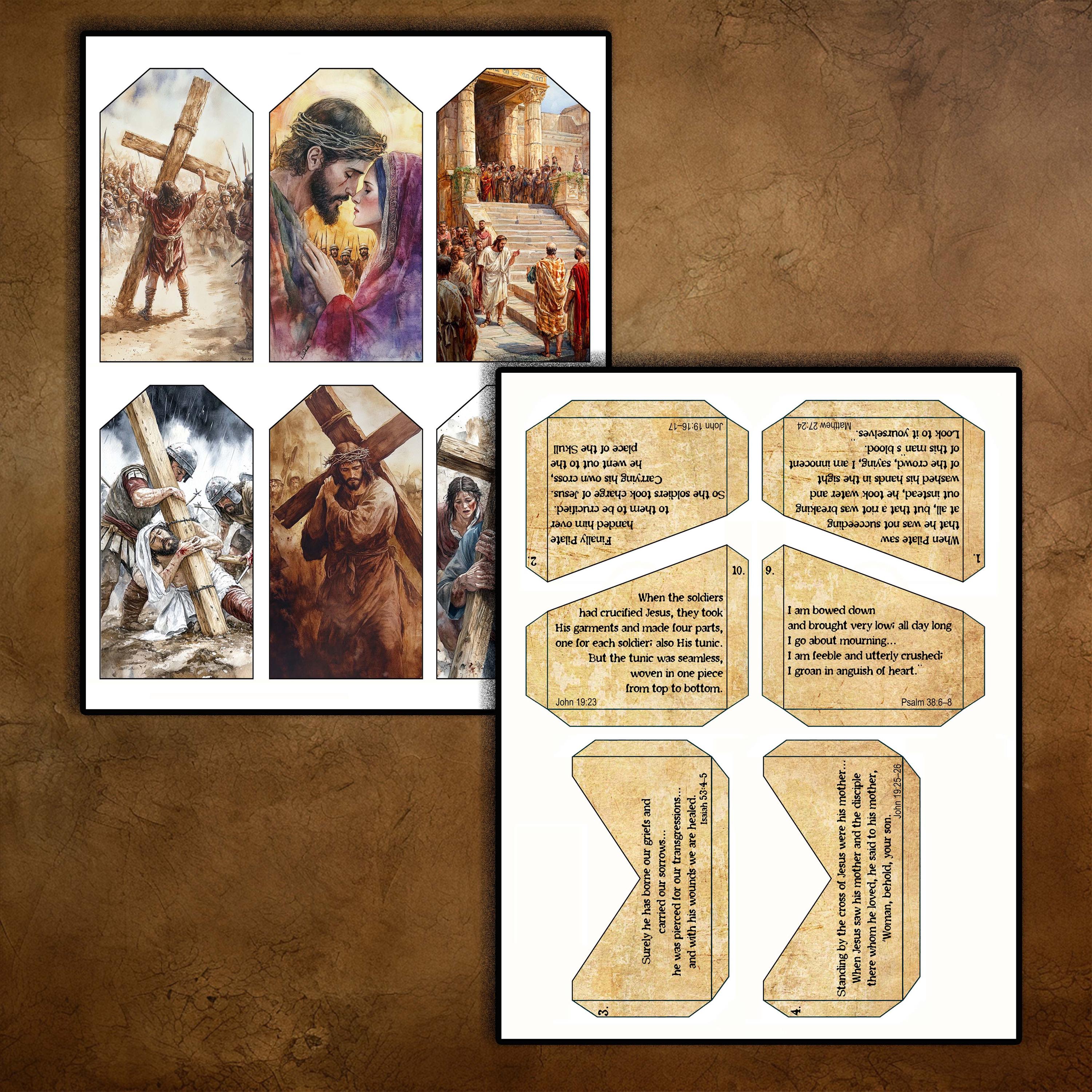 Stations of the Cross Junk Journal Kit, Christian Faith Printable ...