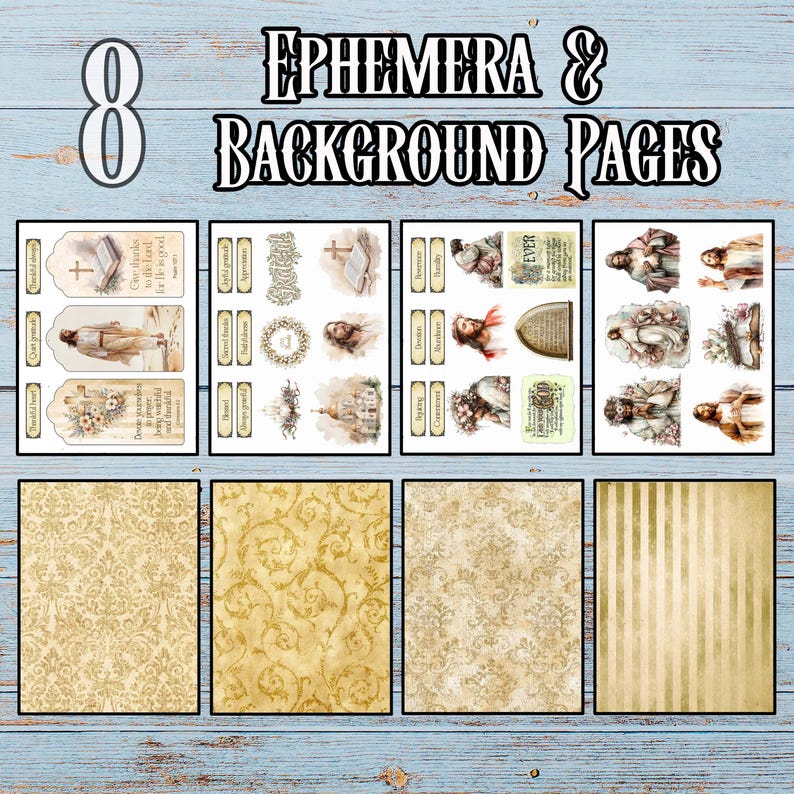 Gratitude Religious Arched Folio Kit Printable Pages Scrapbooking ...