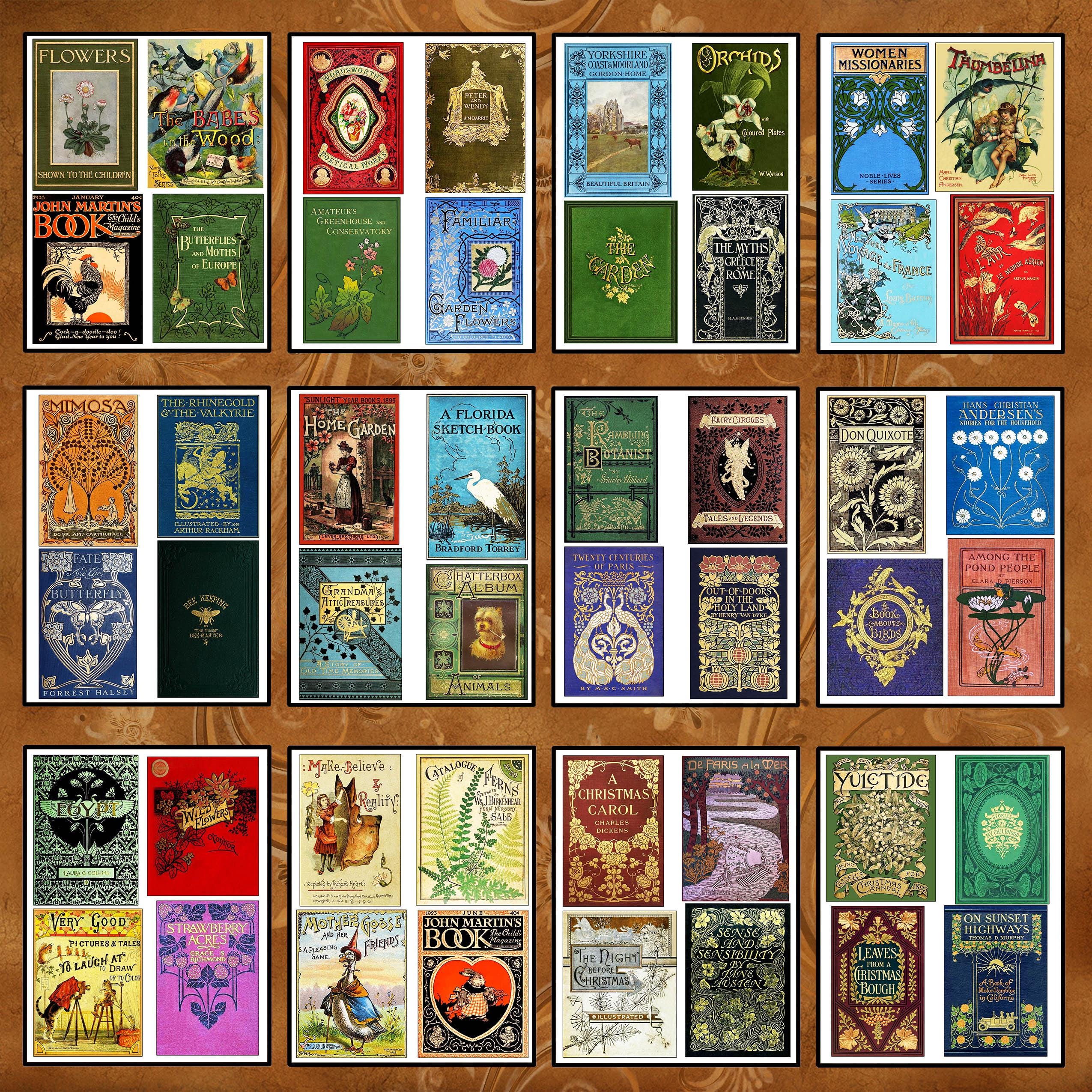 Authentic Vintage Book Covers Ephemera Bundle 50+ Printable Book Covers ...