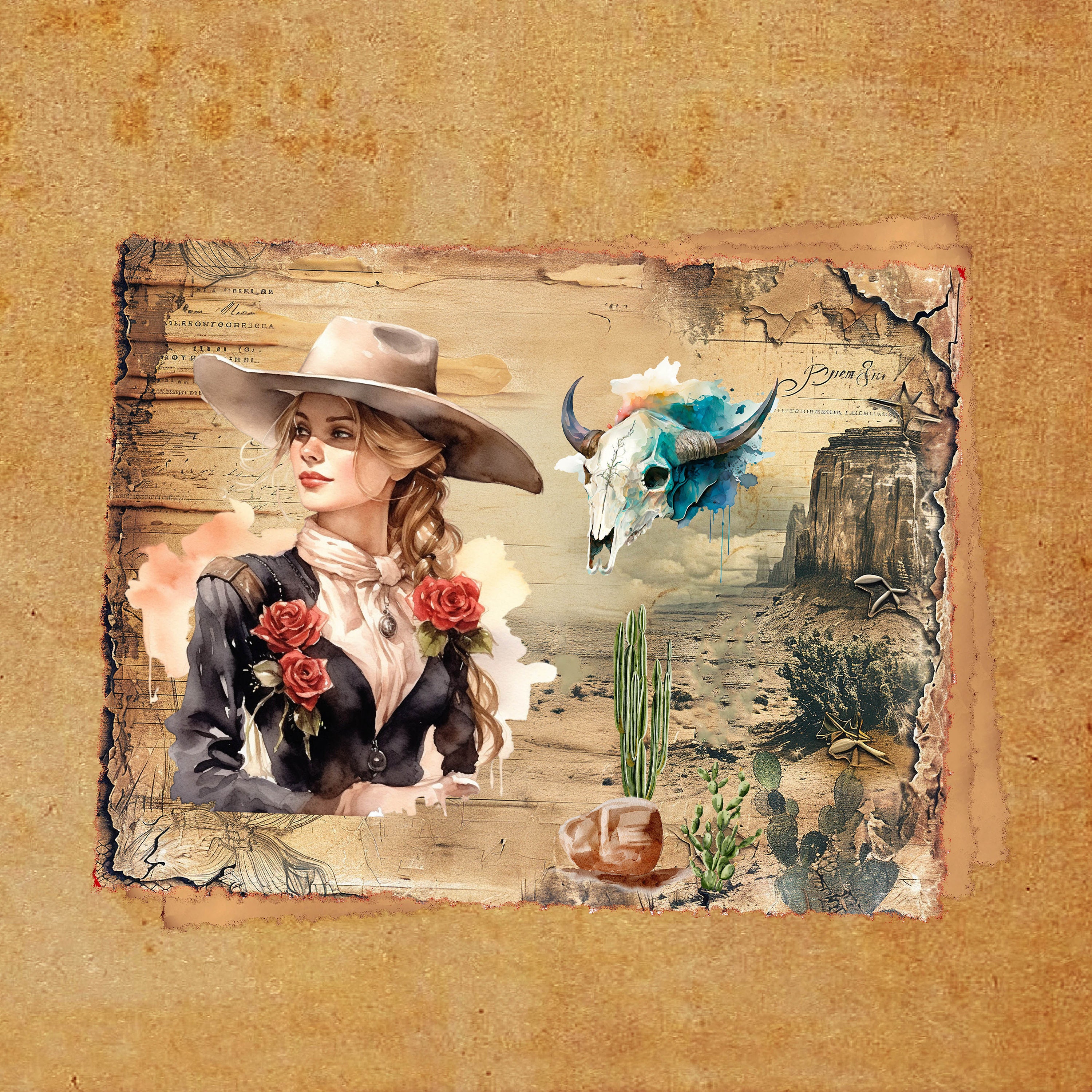 Western Cowgirls Junk Journal Printable Pages Journal Printable ...