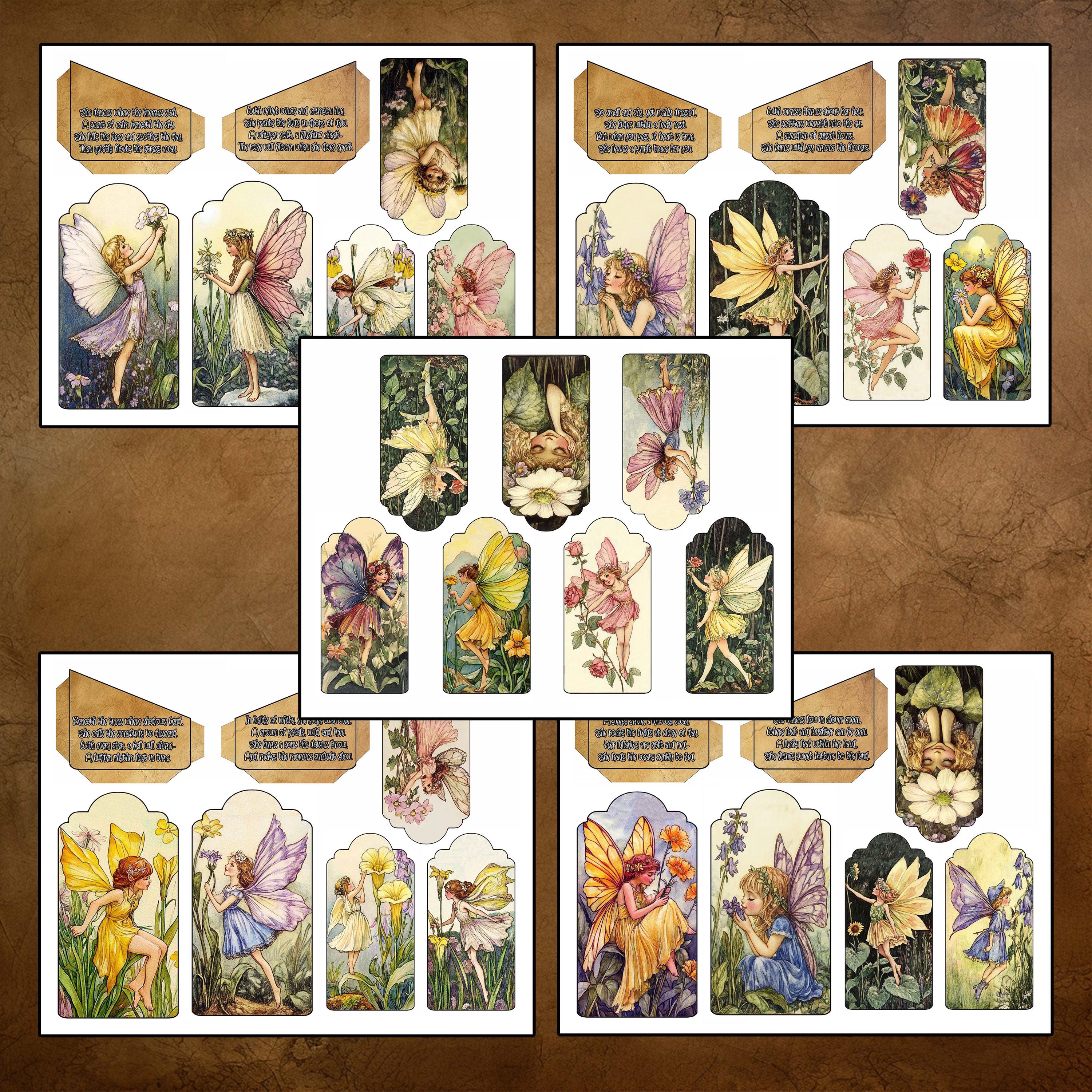 Magical Flower Fairies Mix'n'match Loaded Tags Junk Journal Ephemera ...