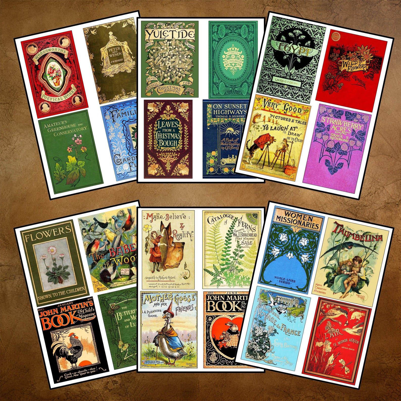 Authentic Vintage Book Covers Ephemera Bundle 50+ Printable Book Covers ...