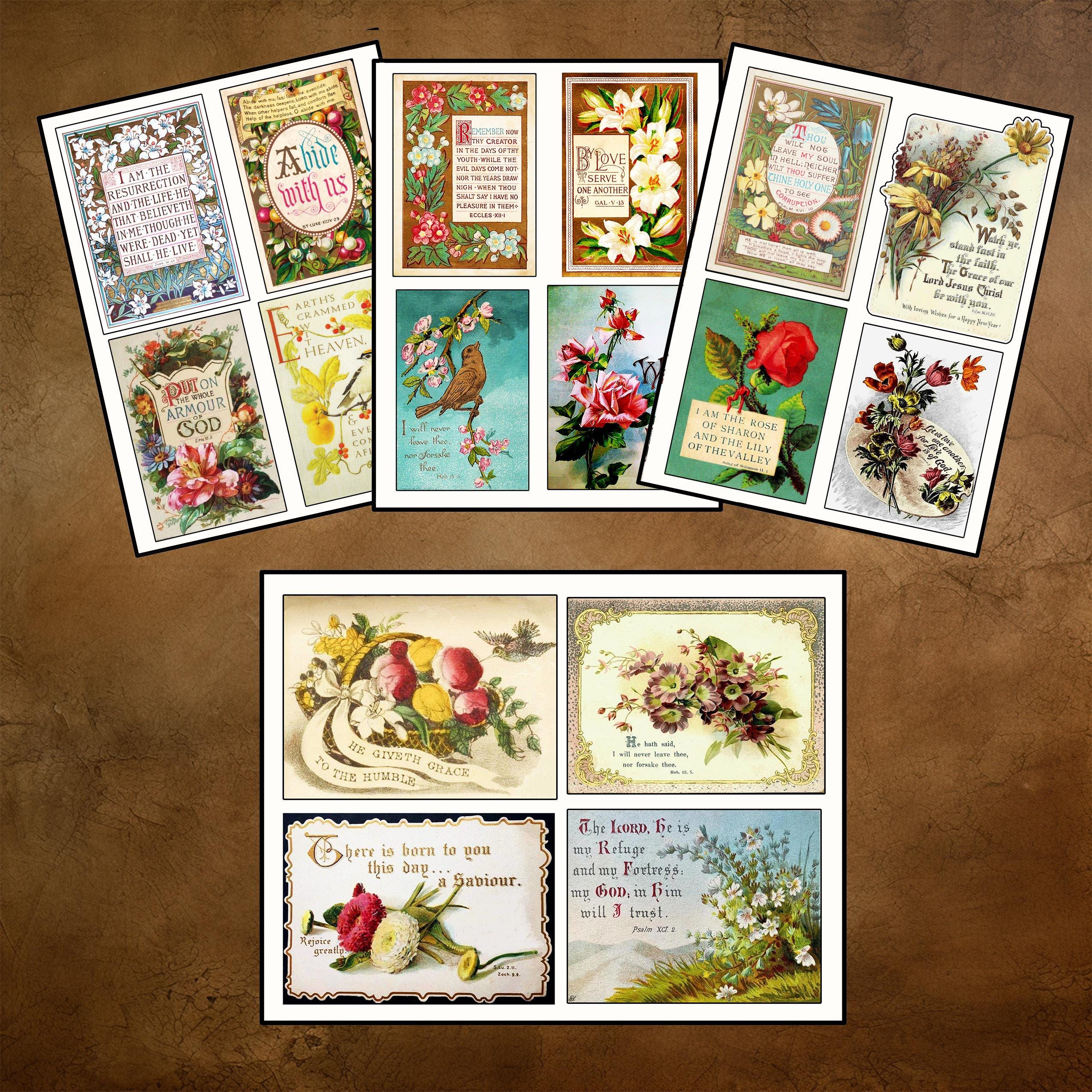 Vintage Bible Scripture Snippets Christian Printable Ephemera Verse ...