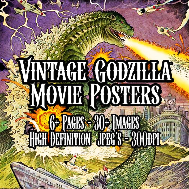 Godzilla Poster - Etsy