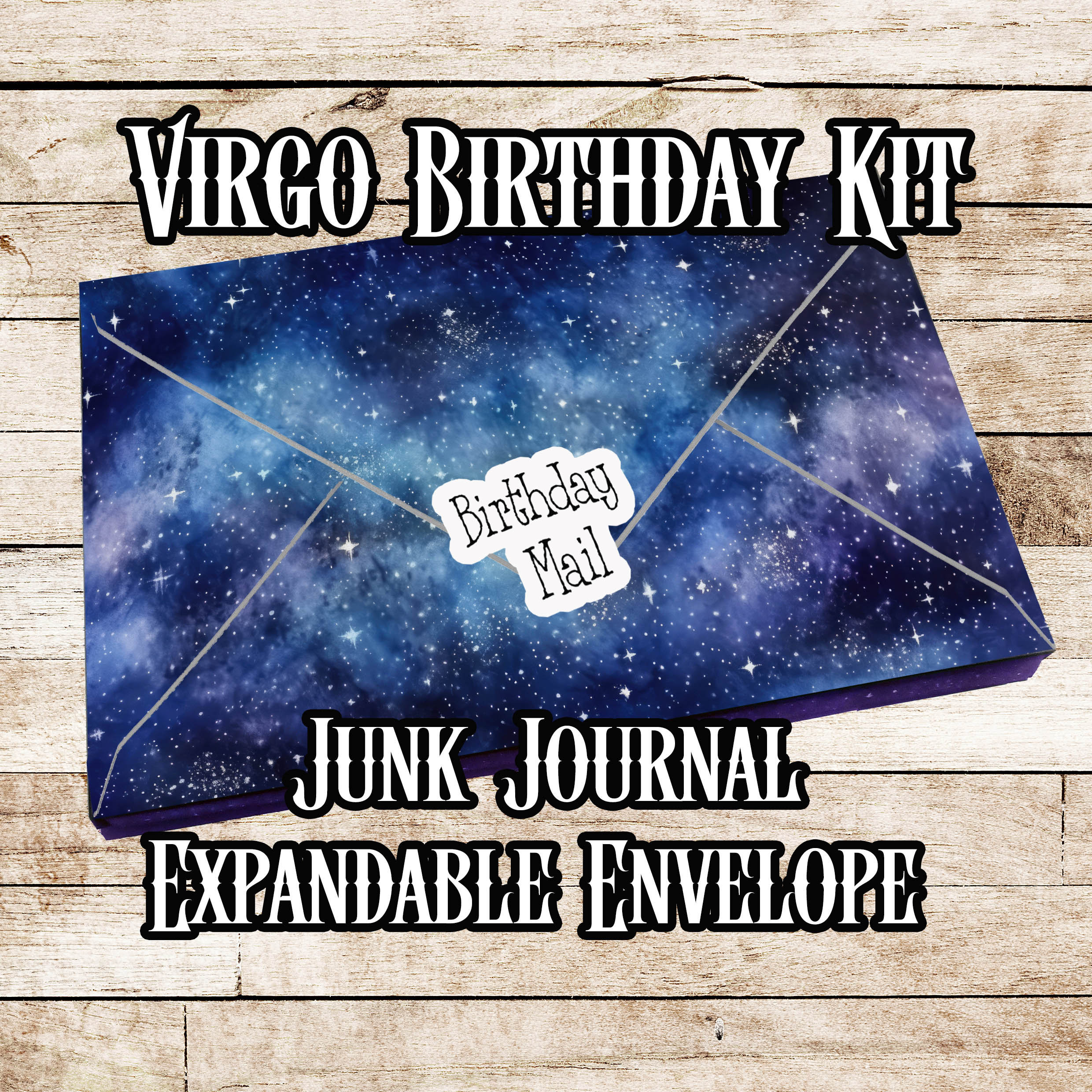 Junk Journal Virgo Birthday Mail Folio Large Envelope Ephemera ...