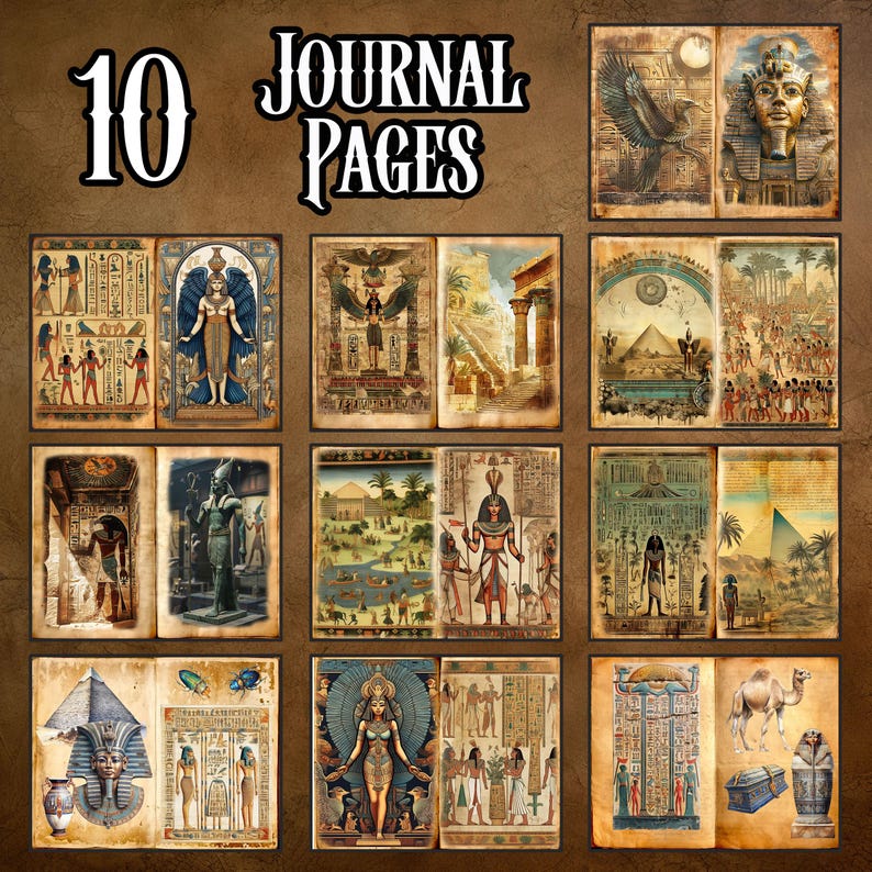 Vintage Ancient Egypt Junk Journal Printable Pages Travel Journal ...