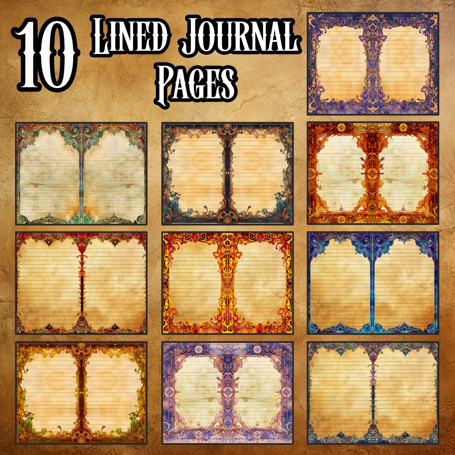 Arabian Nights Junk Journal Companion Kit Printable Pages Scrapbooking ...