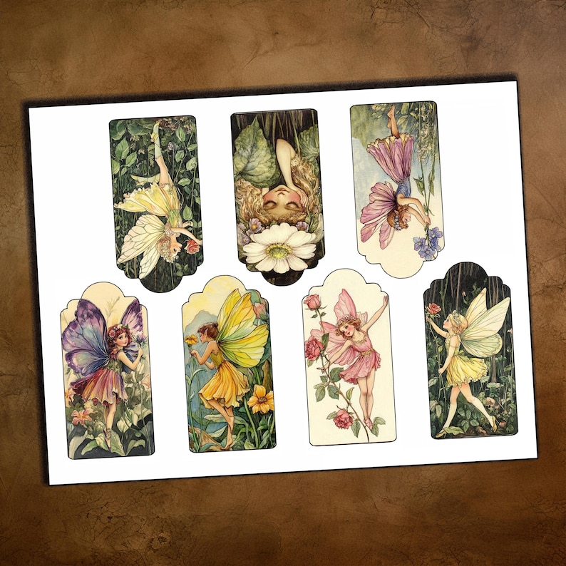 Magical Flower Fairies Mix'n'match Loaded Tags Junk Journal Ephemera ...