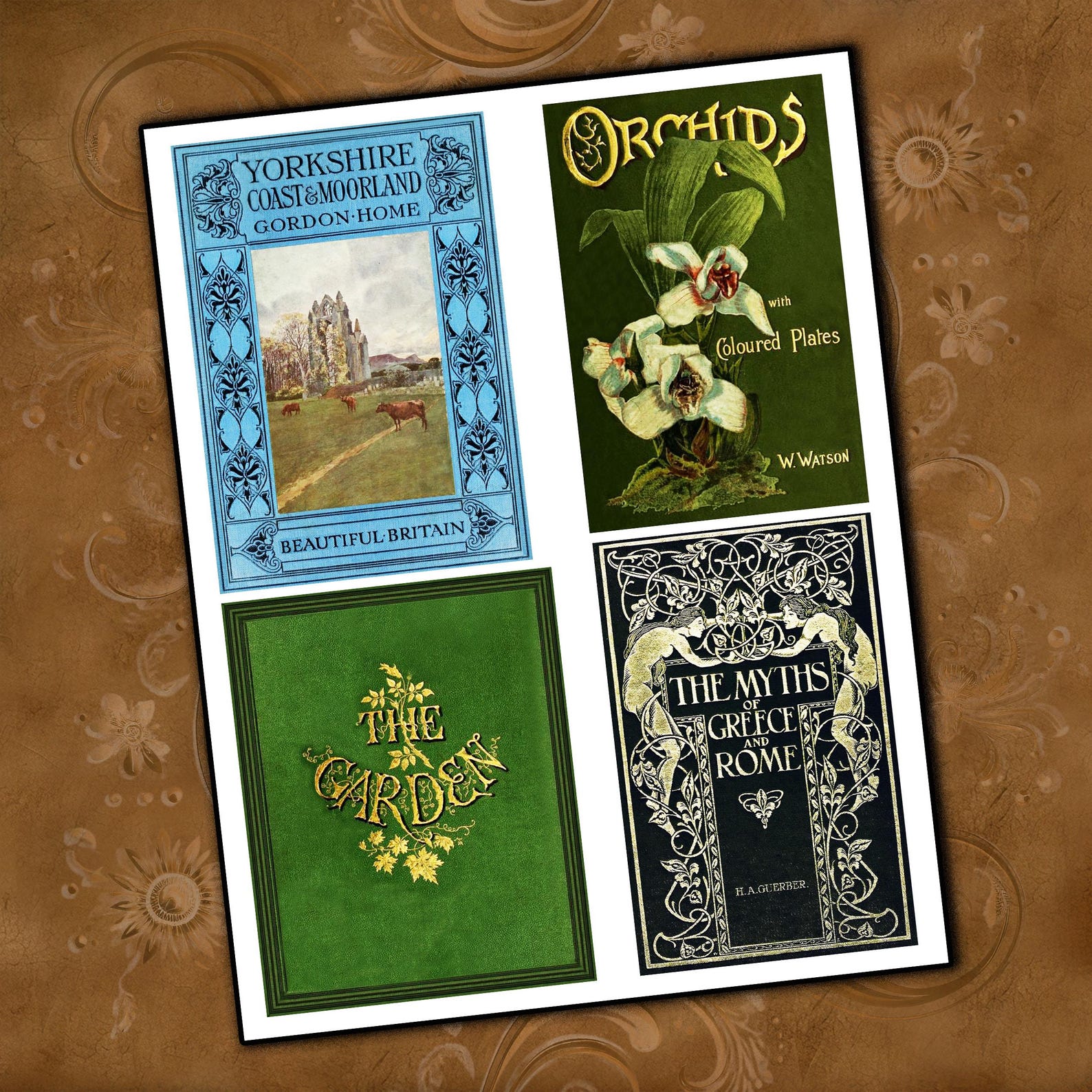 Authentic Vintage Book Covers Ephemera Bundle 50+ Printable Book Covers ...