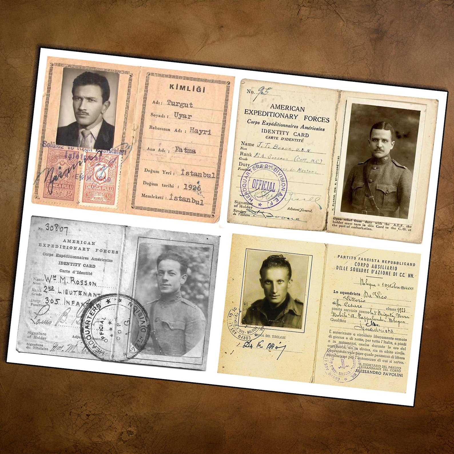 Authentic Vintage Identity Cards and Passports Ephemera Bundle 50 ...