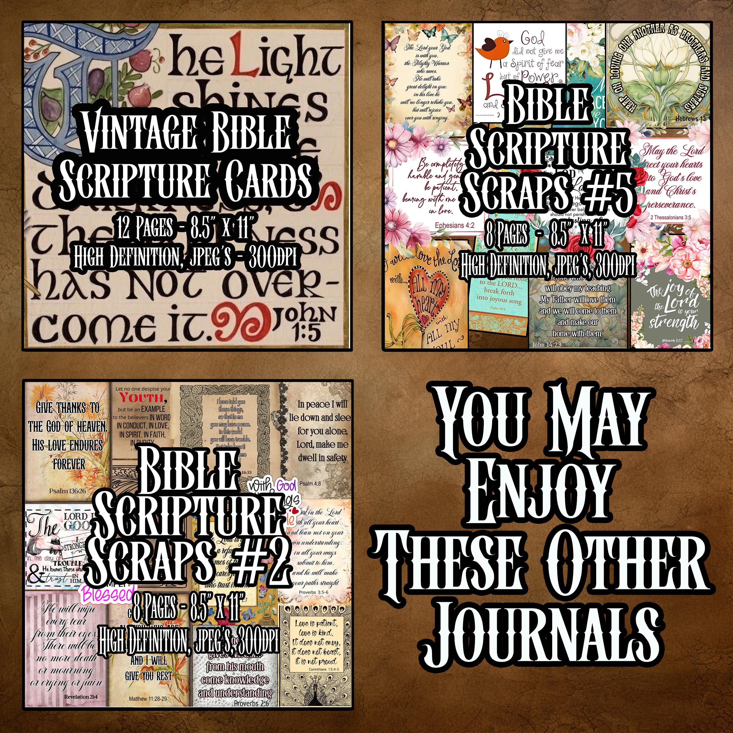 Vintage Bible Scripture Scraps Christian Printable Ephemera Verse ...