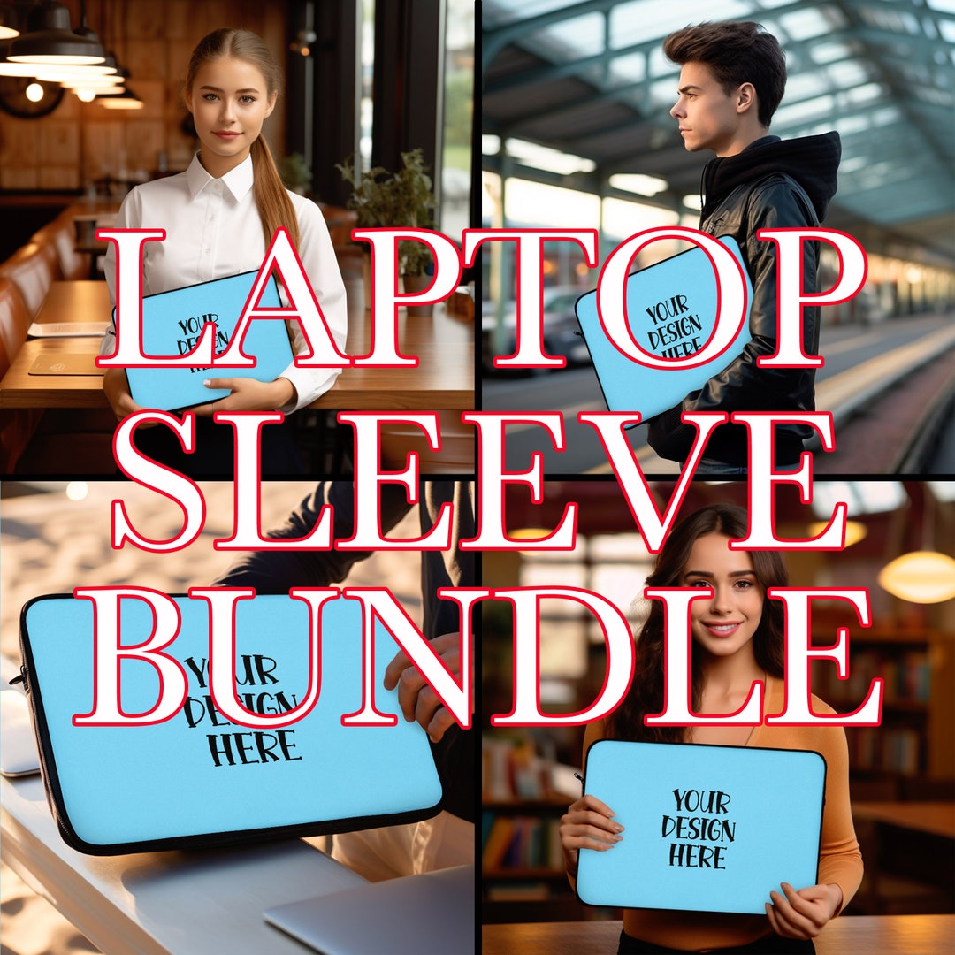 Laptop Sleeve Mockup Bundle #1 PSD Smart Object MacBook Bag 12/13/15 ...