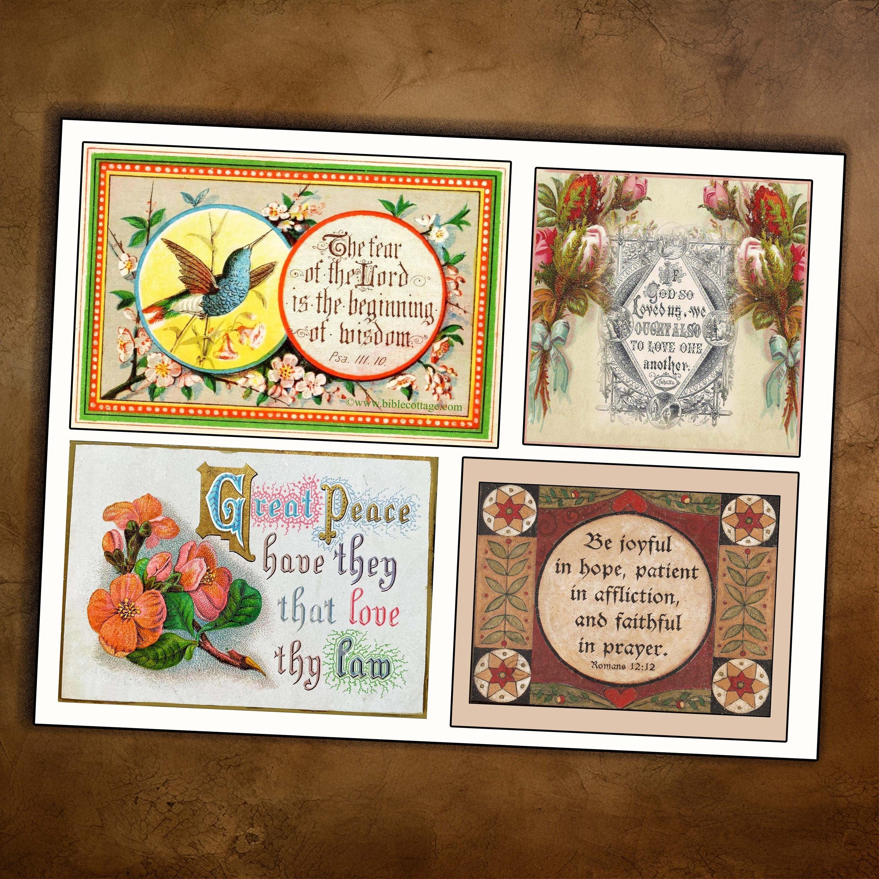 Vintage Bible Scripture Snippets Christian Printable Ephemera Verse ...