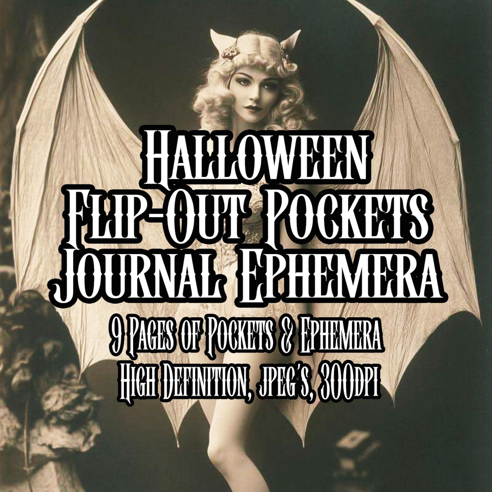 Halloween Flip-out Pocket Packs Mix'n'match Ephemera for Junk Journals ...