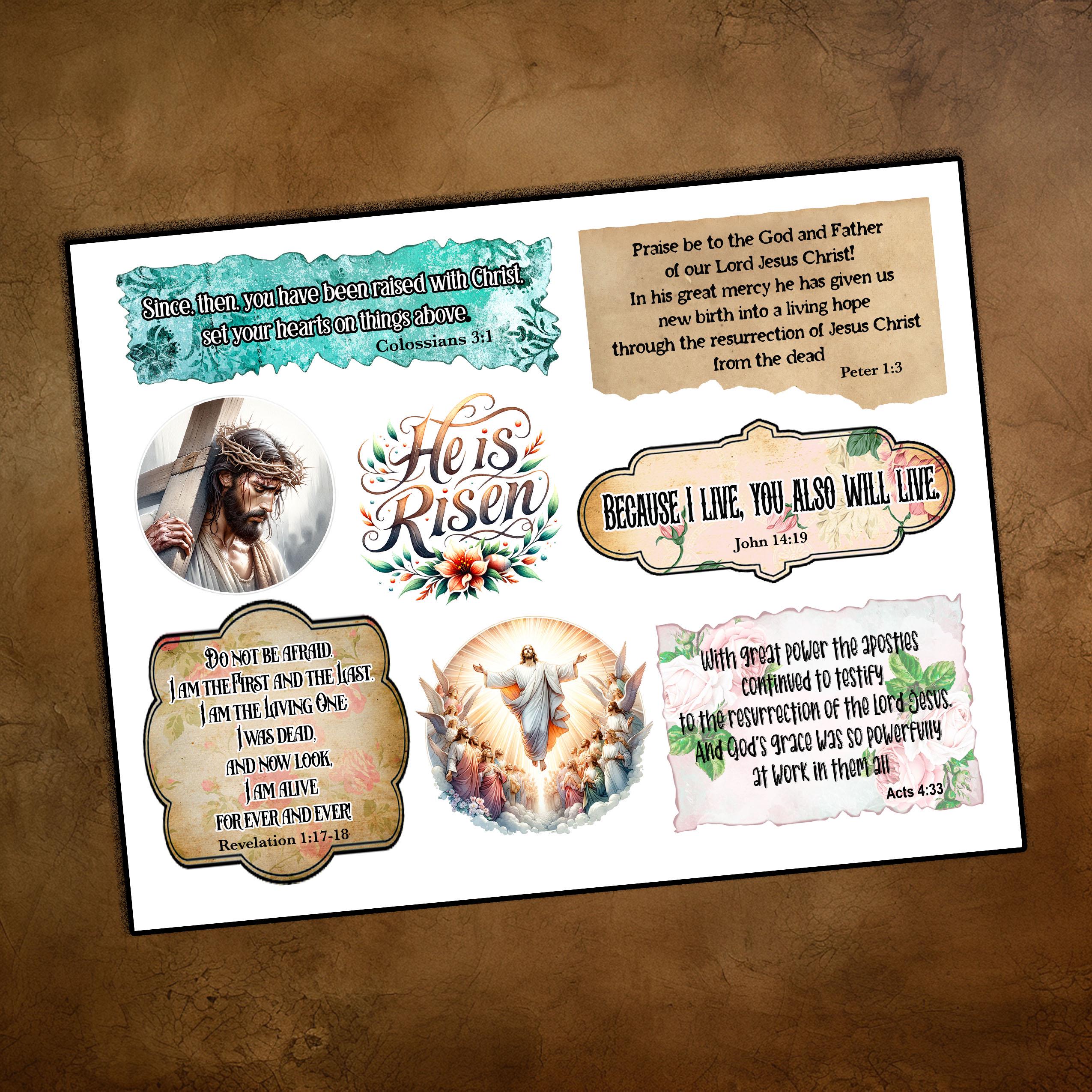 Bible Scripture Scraps #3 Christian Printable Ephemera Verse Prayer ...