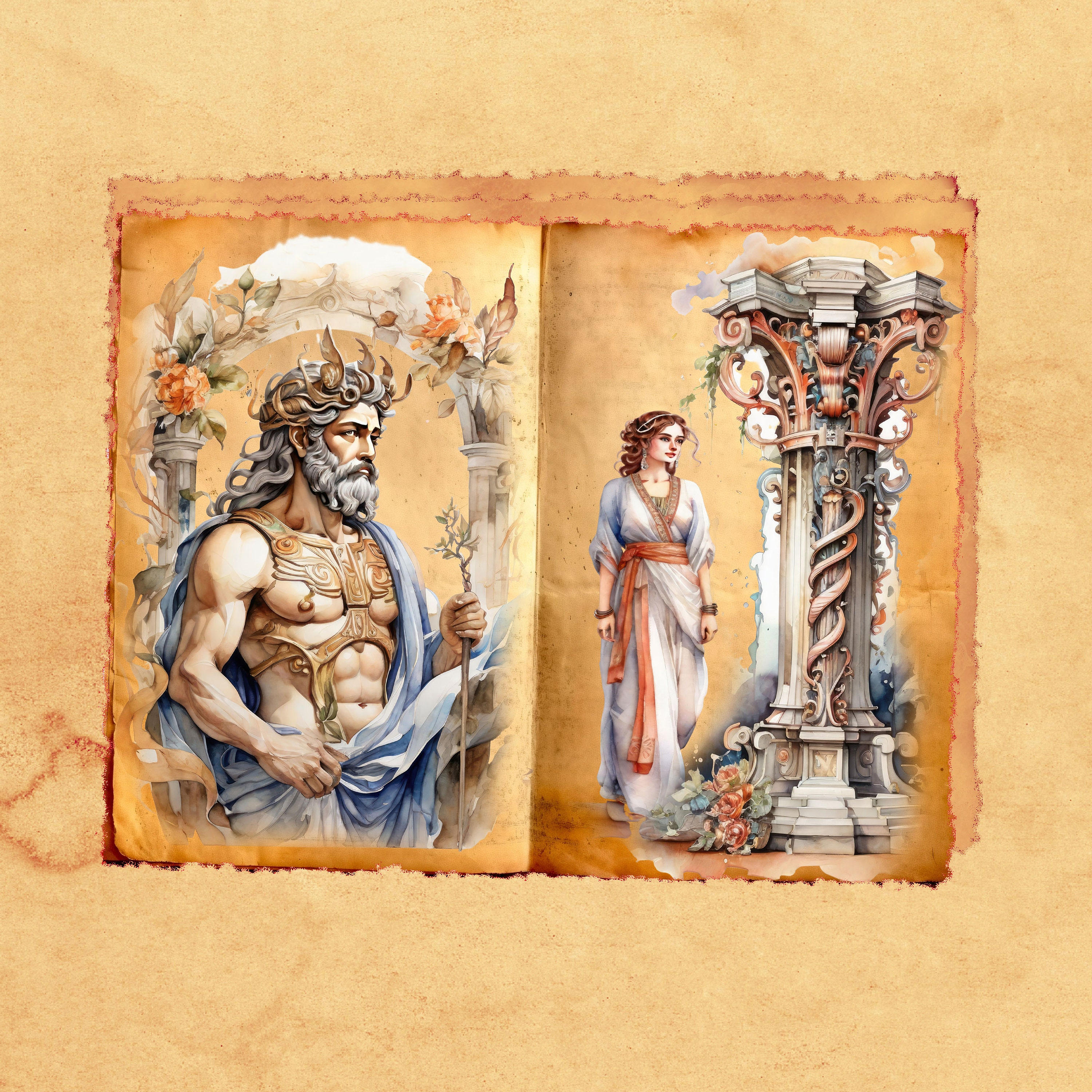 Ancient Greece Junk Journal Printable Pages Travel Journal Travel ...