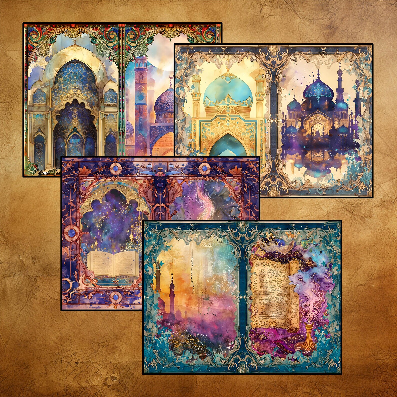 Arabian Nights Junk Journal Companion Kit Printable Pages Scrapbooking ...