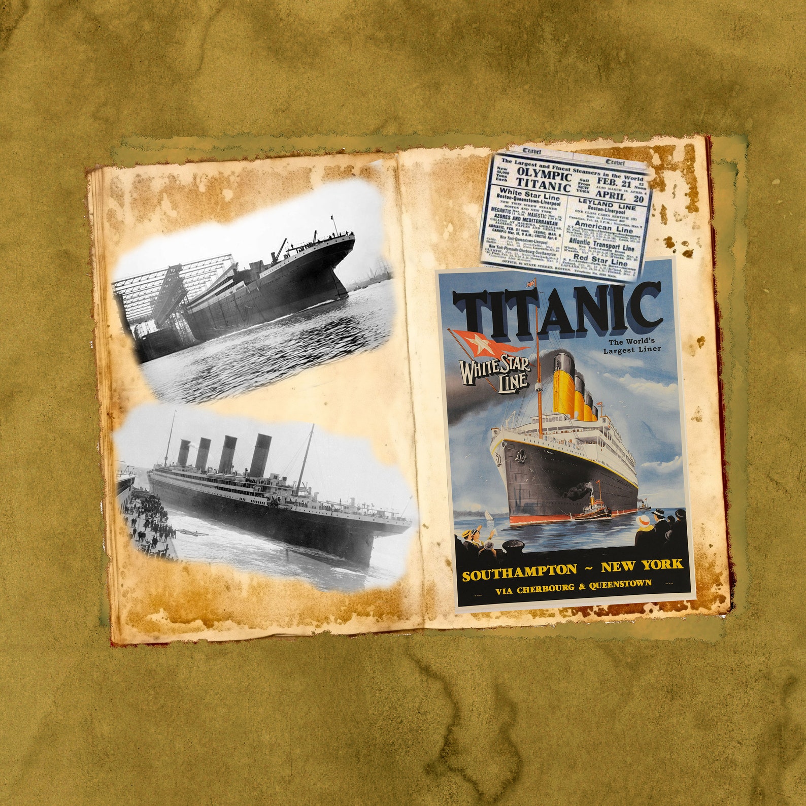 Titanic Ephemera Vintage Junk Journal Printable Pages Scrapbooking ...