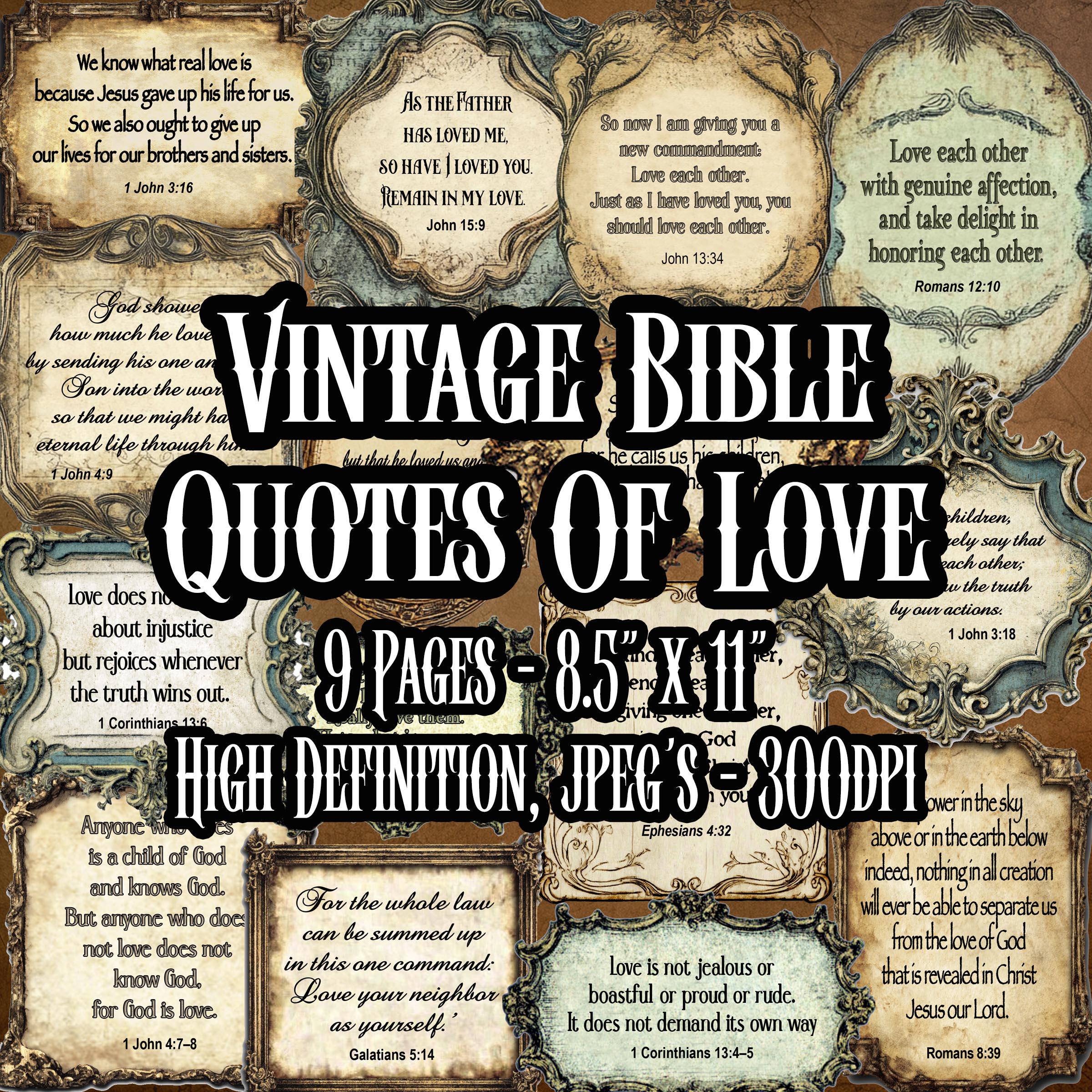 Vintage Bible Scripture Scraps Christian Printable Ephemera Verse ...
