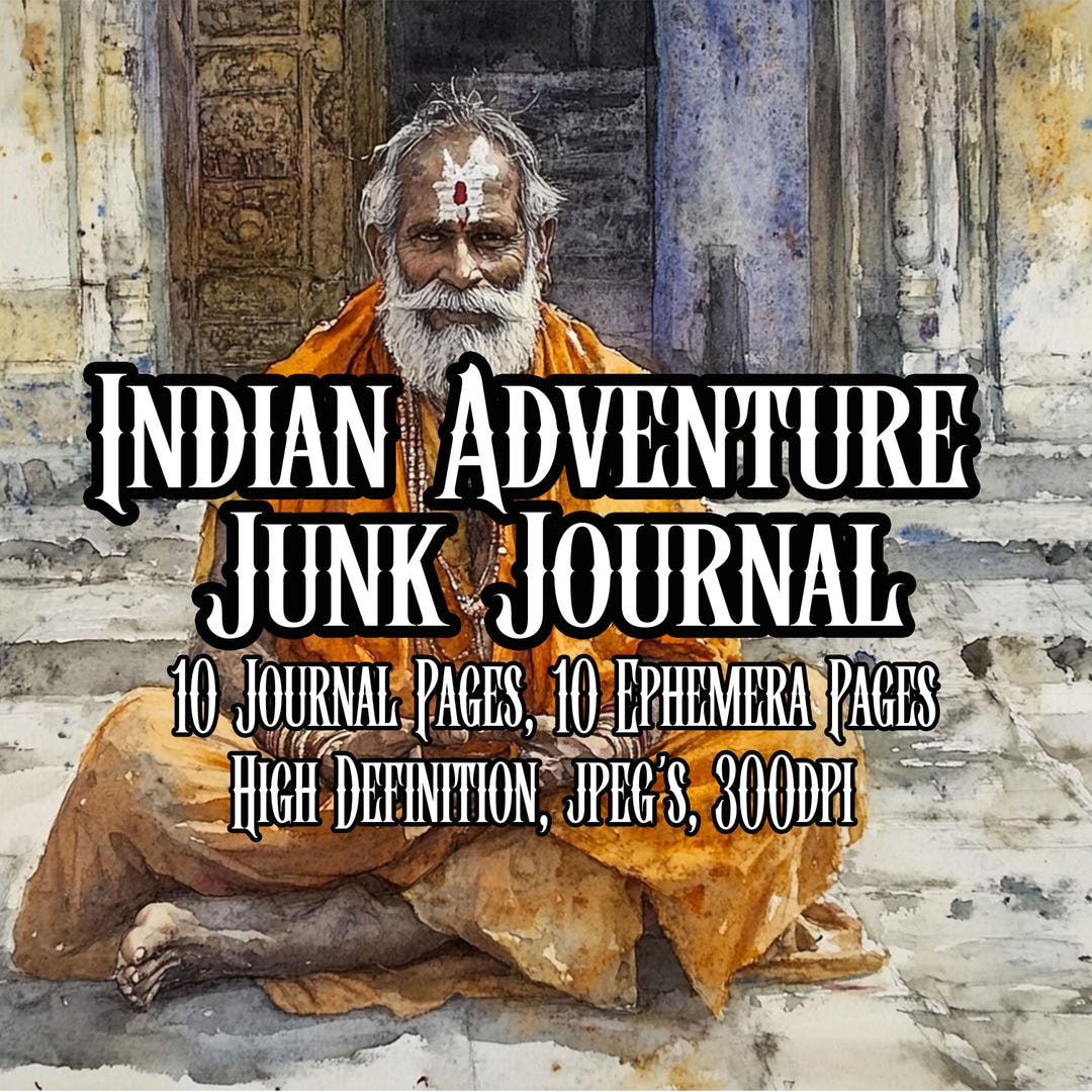 Indian Adventure Junk Journal Printable Pages Vintage Travel Printable ...