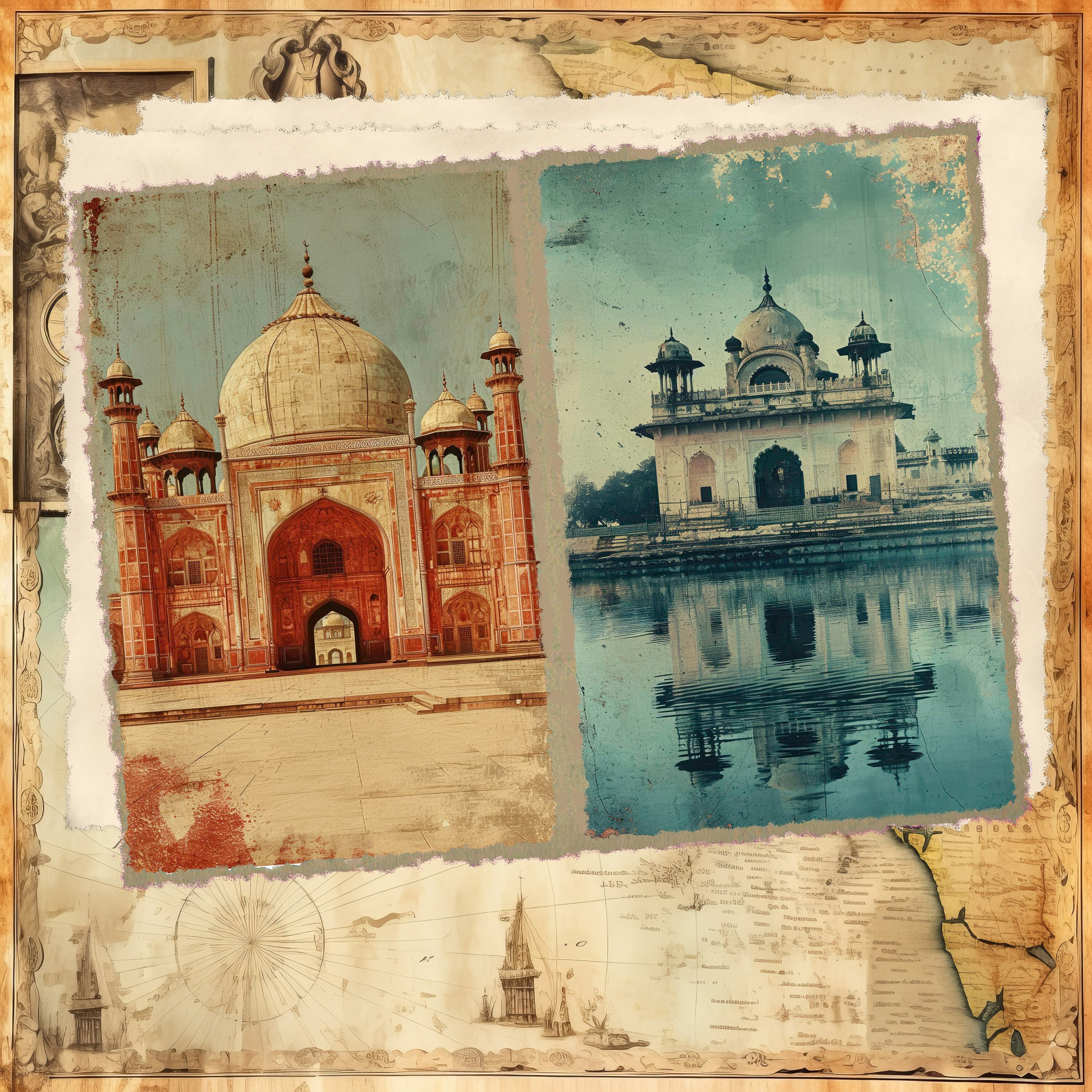 Vintage Junk Journal Printable Pages India Travel Journal Travel ...