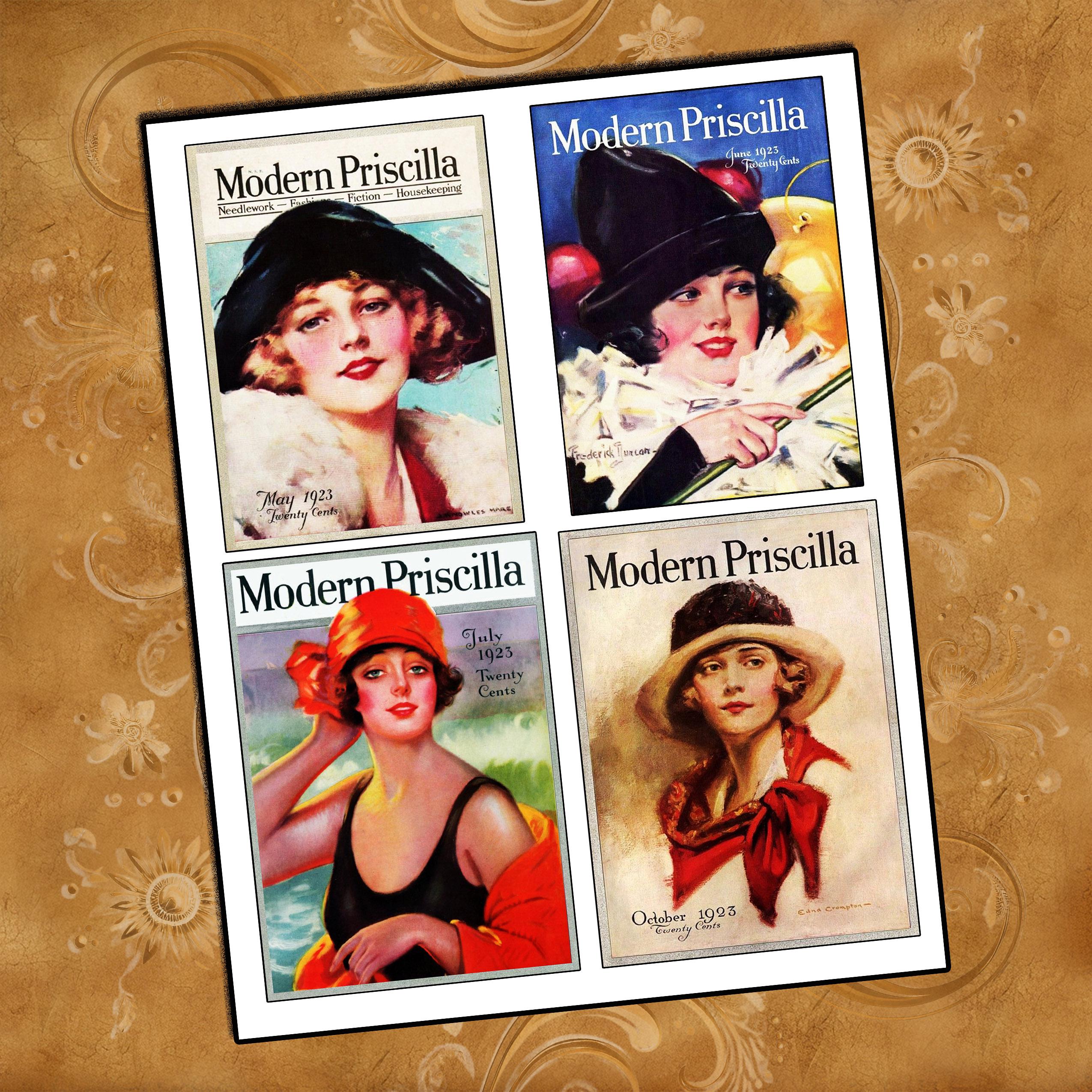 Vintage Fashion Magazine Covers Ephemera Bundle 50+ Printable Card ...