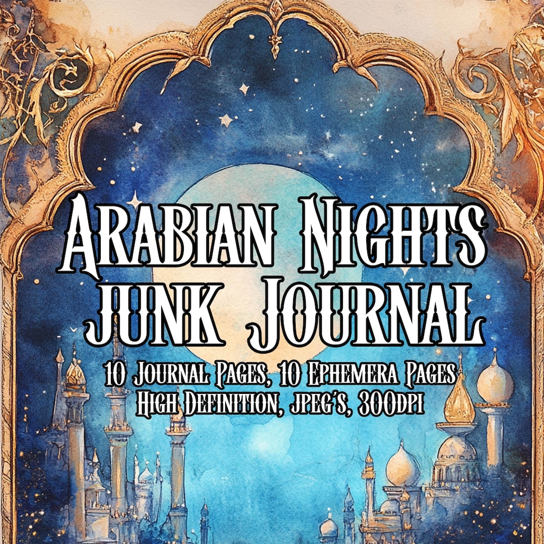 Arabian Nights Junk Journal Printable Pages Scrapbooking Supplies ...