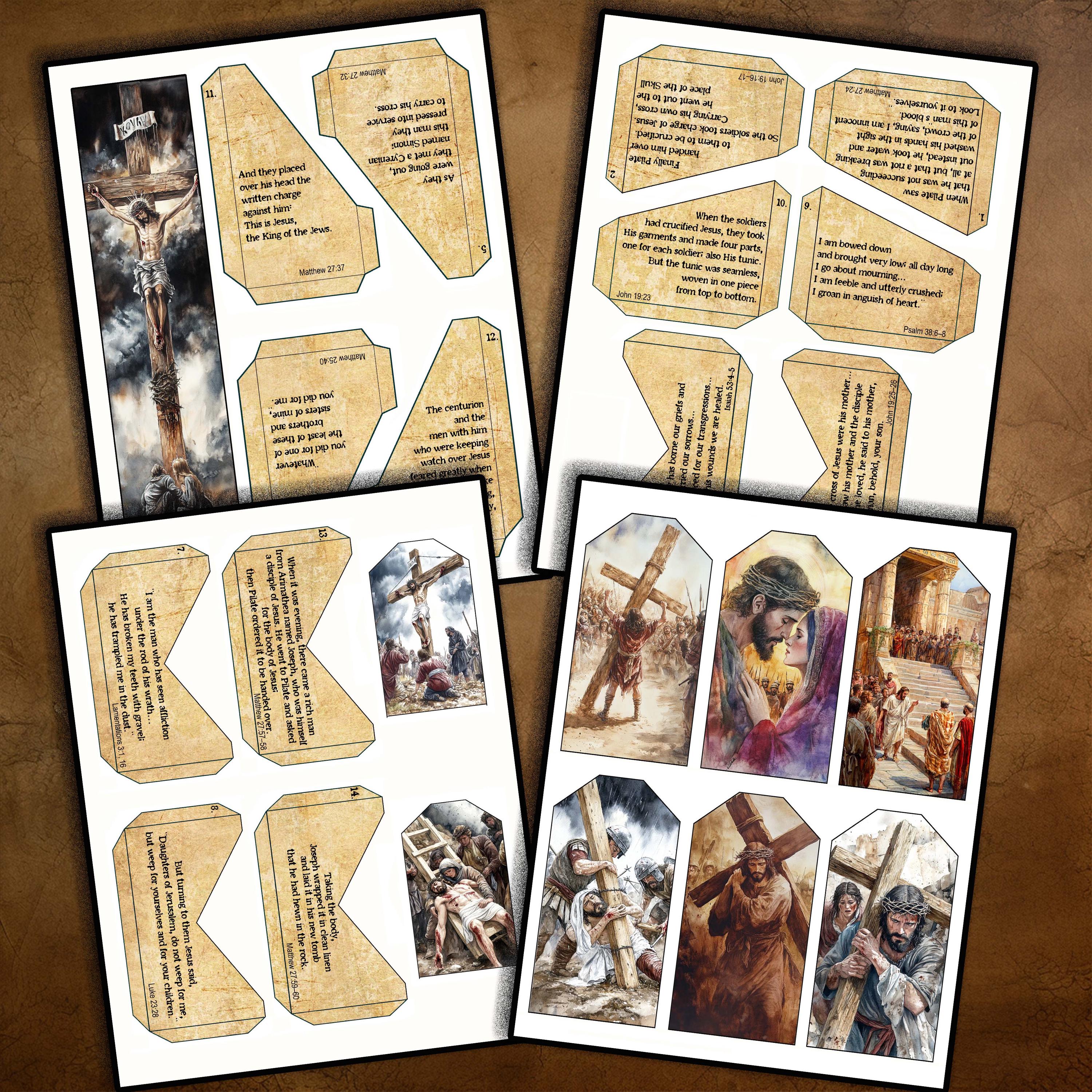 Stations of the Cross Junk Journal Kit, Christian Faith Printable ...