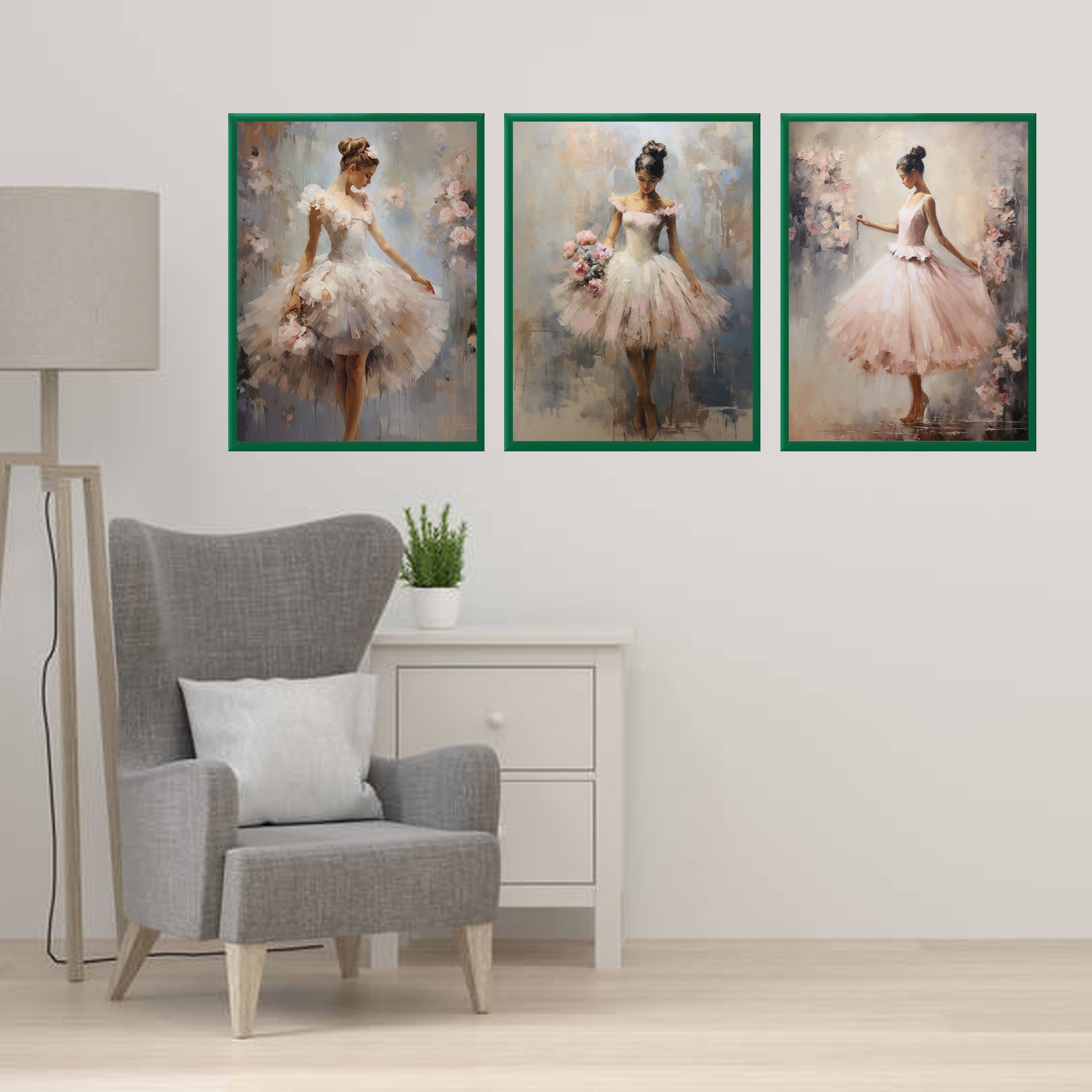 Ballerina Set of 3 Bundle Digital Print Impressionist Art Edgar Degas ...