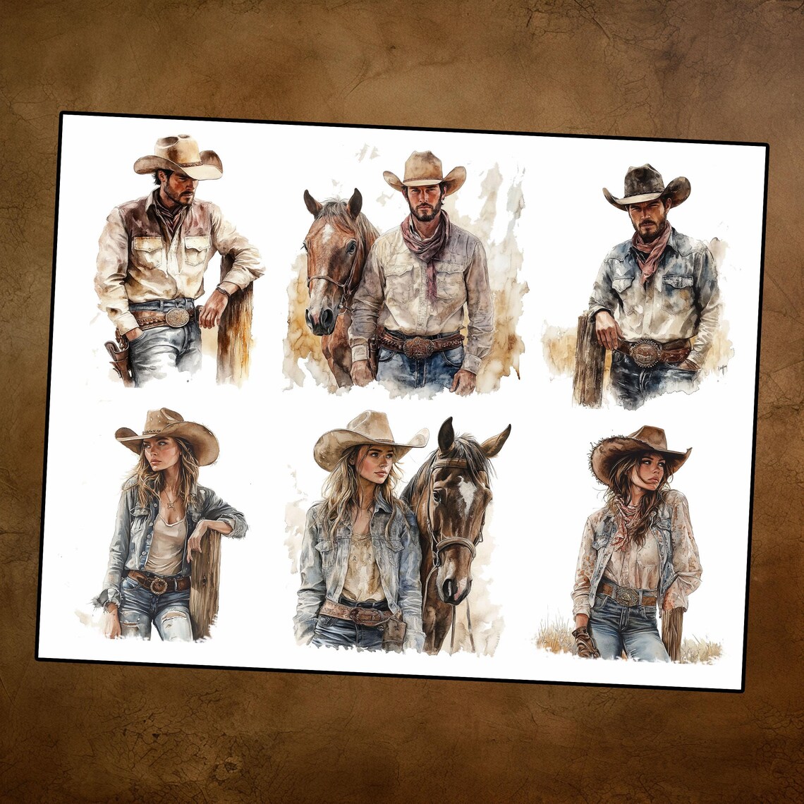 Western Cowboys Cowgirls Junk Journal Ephemera Printable Pages Journal ...