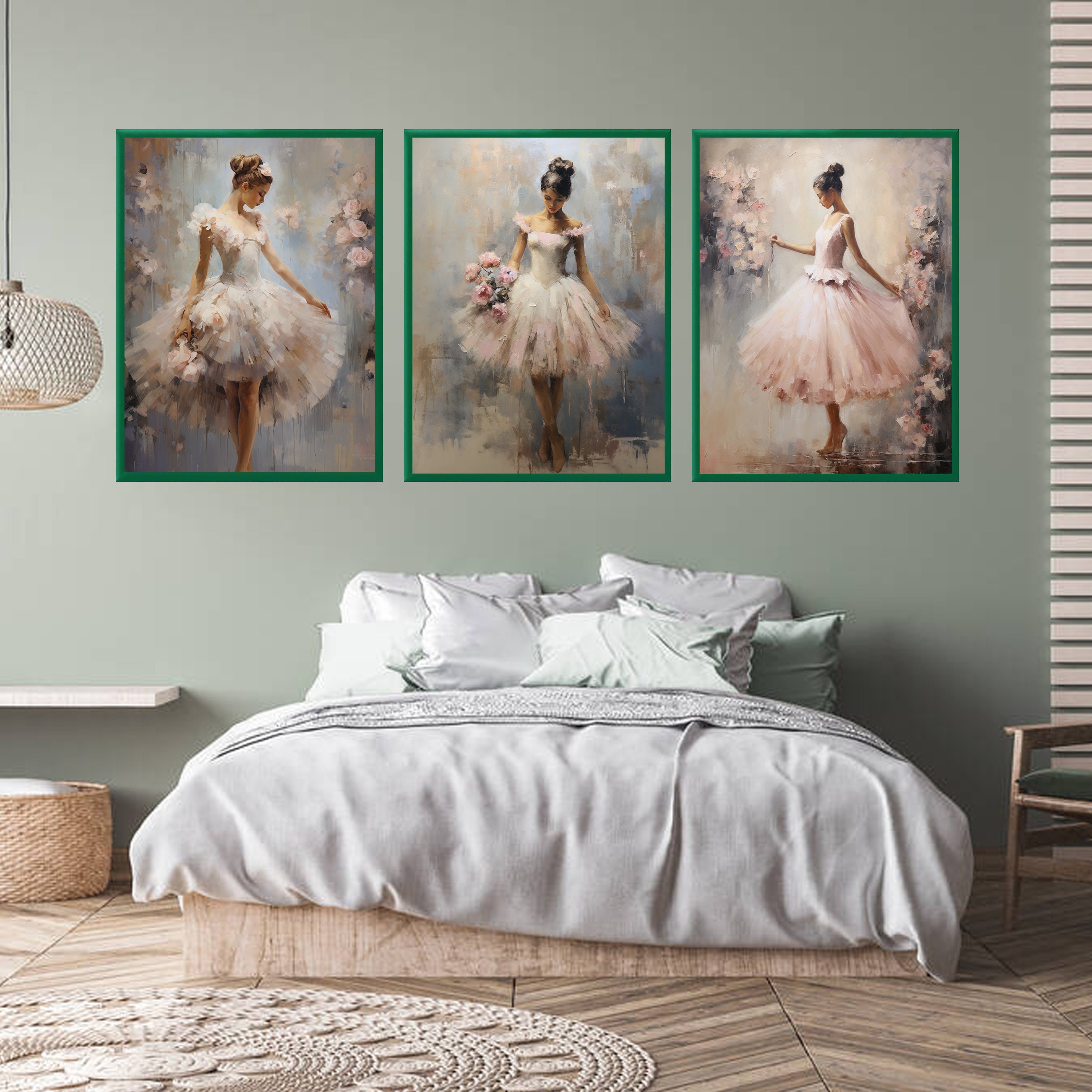 Ballerina Set of 3 Bundle Digital Print Impressionist Art Edgar Degas ...