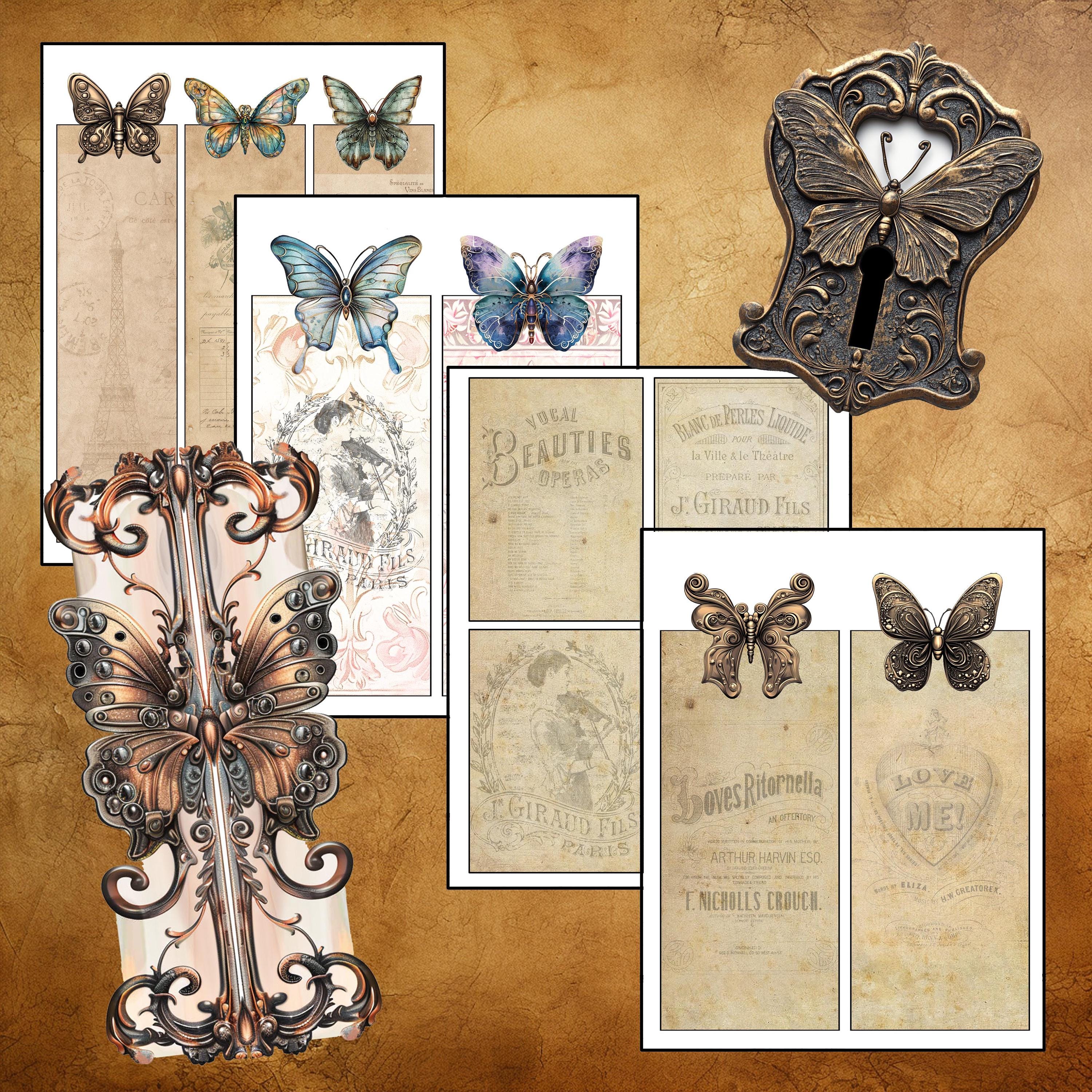 Vintage Butterfly Ephemera Add-on Bundle Over 100 Printable Butterfly ...