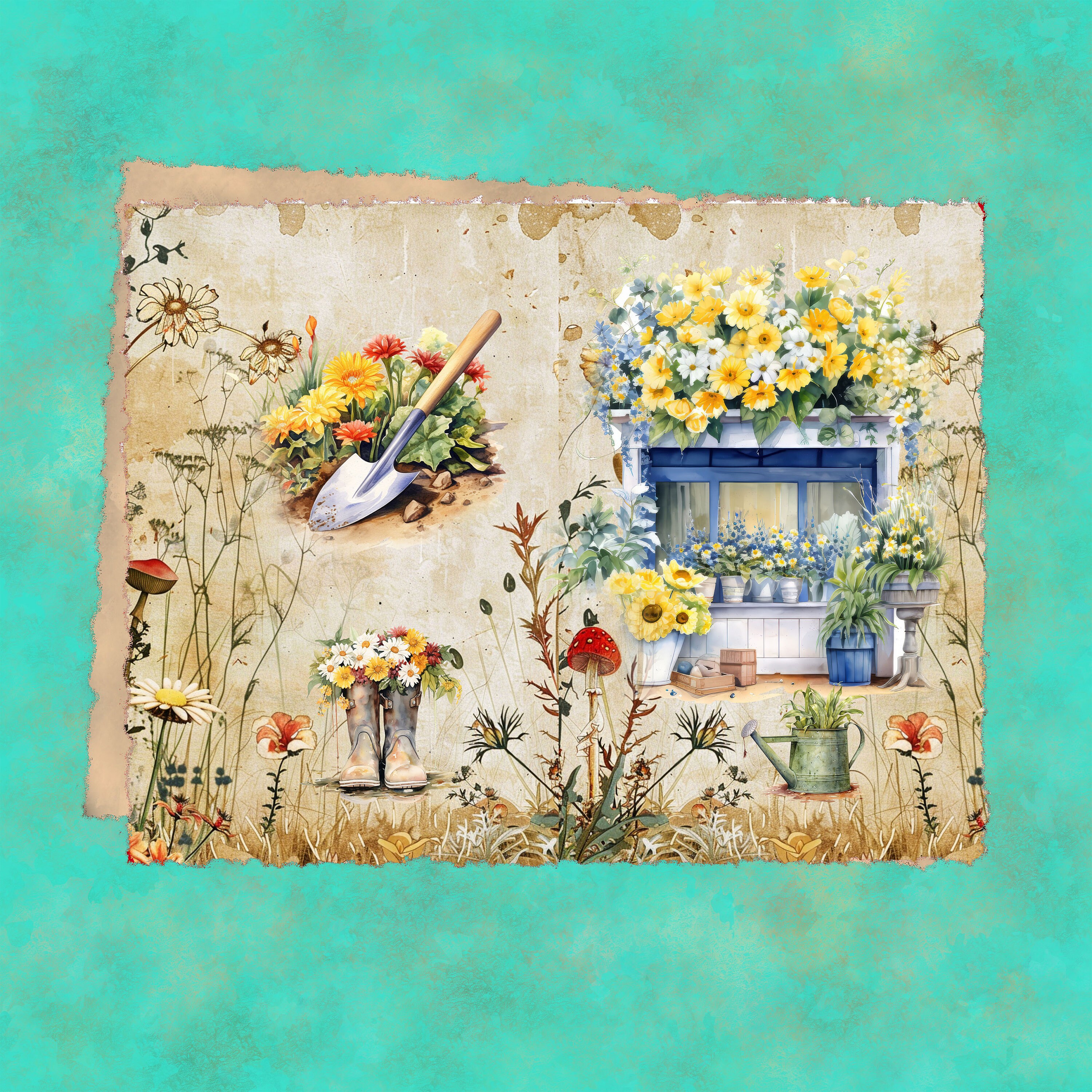 Spring Garden Junk Journal Printable Pages Botanical Journal ...