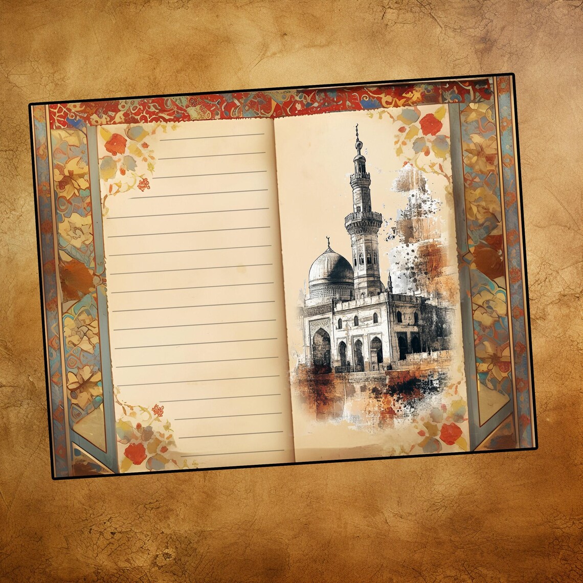 Arabian Travels Junk Journal Printable Pages Scrapbooking Supplies ...