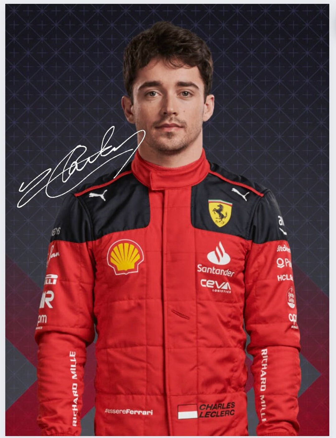 Charles Leclerc Signature Poster - Etsy