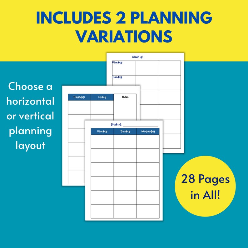 Teacher Planner 2023-2024 Printable - Etsy UK