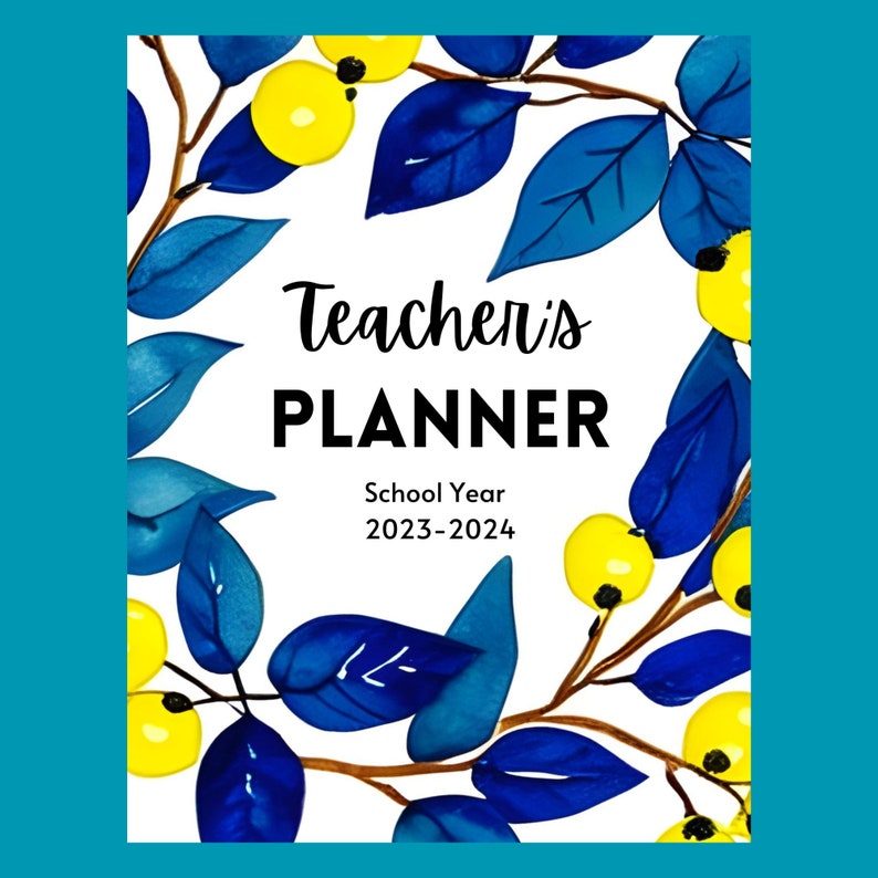 Teacher Planner 2023-2024 Printable - Etsy UK
