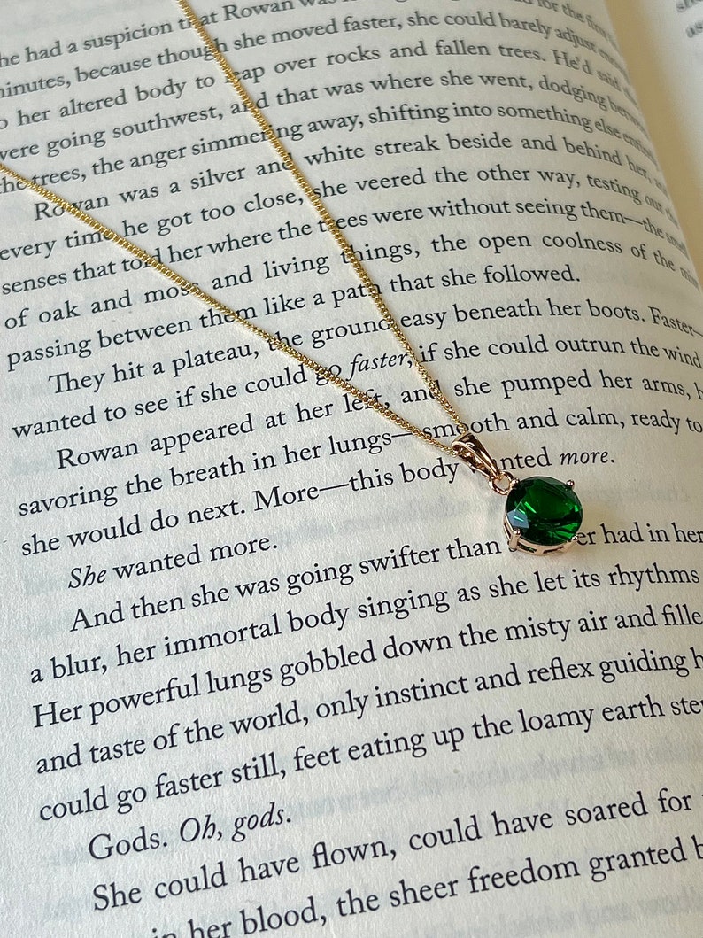 Book Boyfriend Necklace Gold Fill Crystal ACOTAR Cassian Rhysand ...