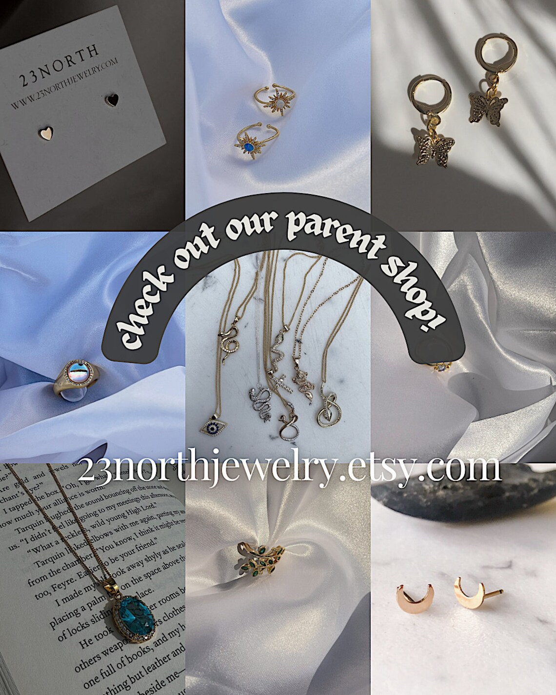 Book Boyfriend Necklace Gold Fill Crystal ACOTAR Cassian Rhysand ...