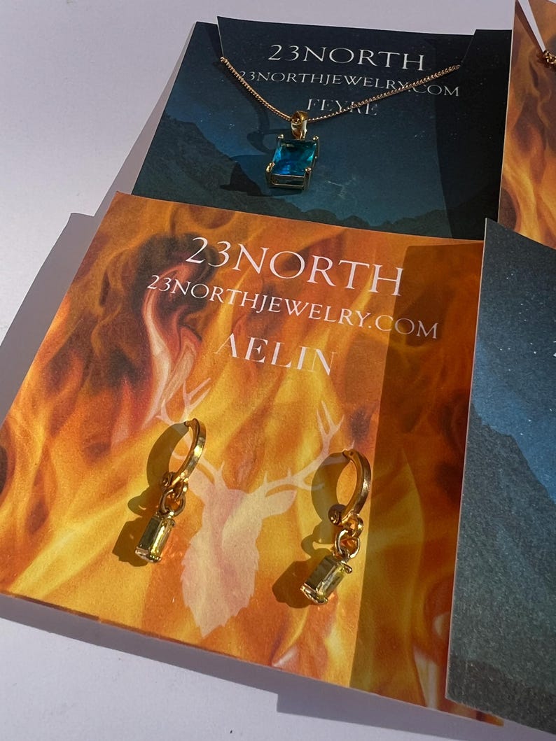 Book Girlfriend FMC Necklace | Gold Fill Crystal ACOTAR Feyre Nesta ...