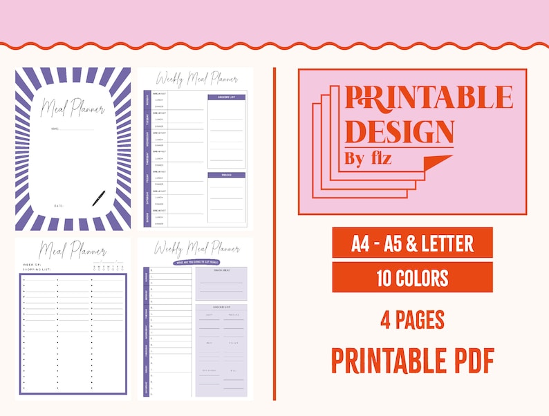 Printable Planner PDF - Etsy
