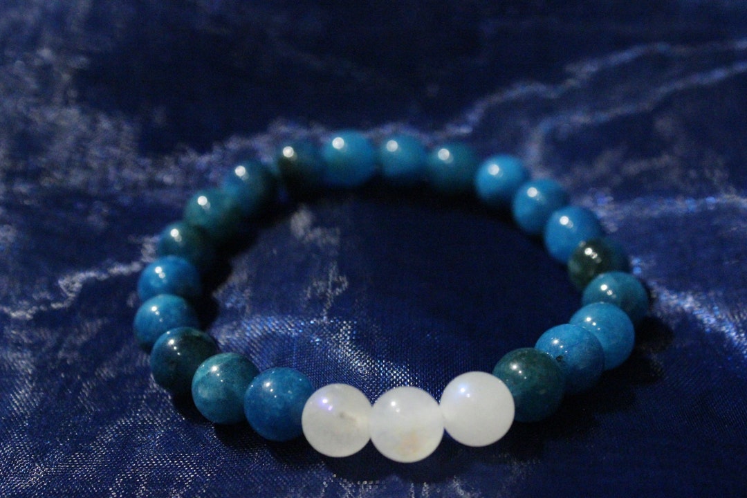 Pots/dysautonomia Awareness/support Bracelet - Blue Apatite and ...