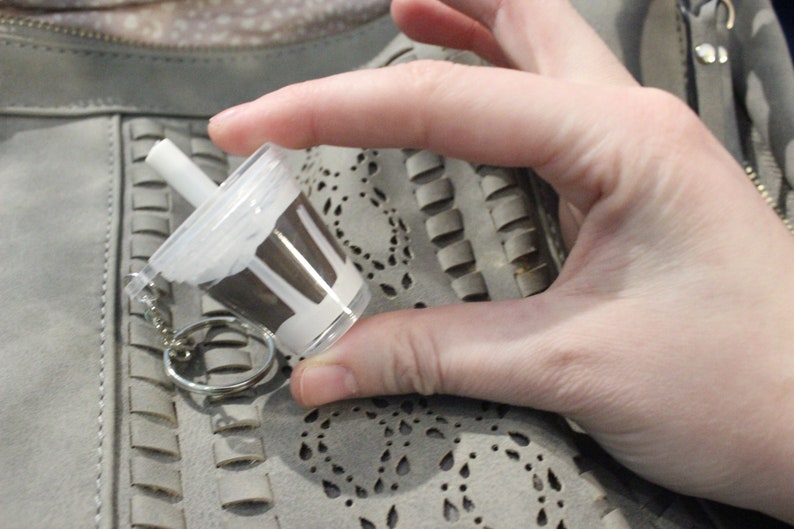 Coffee Lover Keychain - Mini Milkshake & Iced Coffee Cup Charm, Custom ...