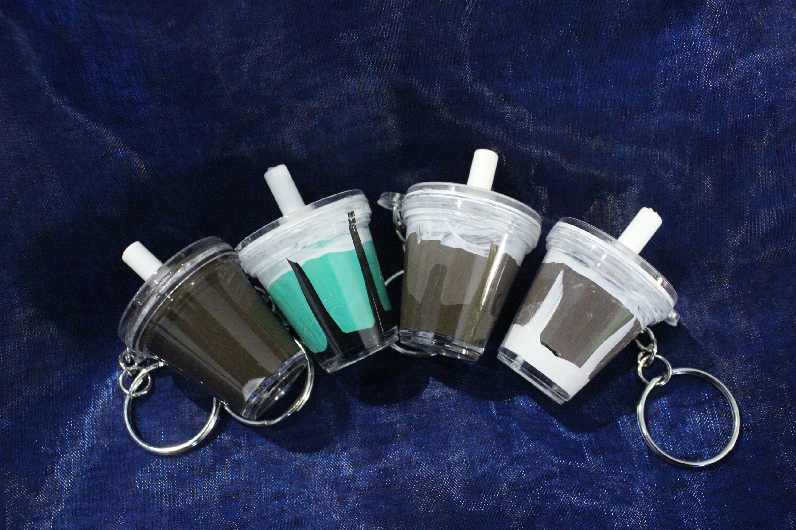 Coffee Lover Keychain - Mini Milkshake & Iced Coffee Cup Charm, Custom ...