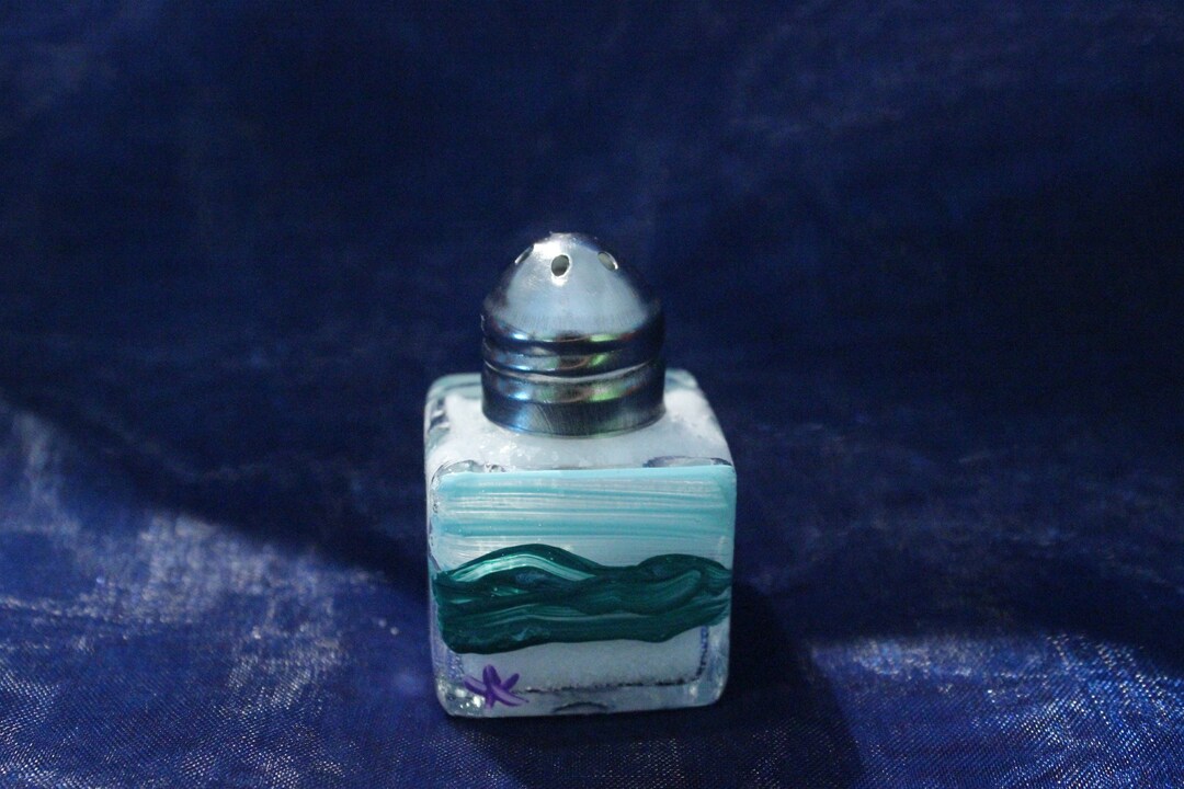 Hand-painted Beach Scene Mini "sea" Salt Shaker Decor, Housewarming ...