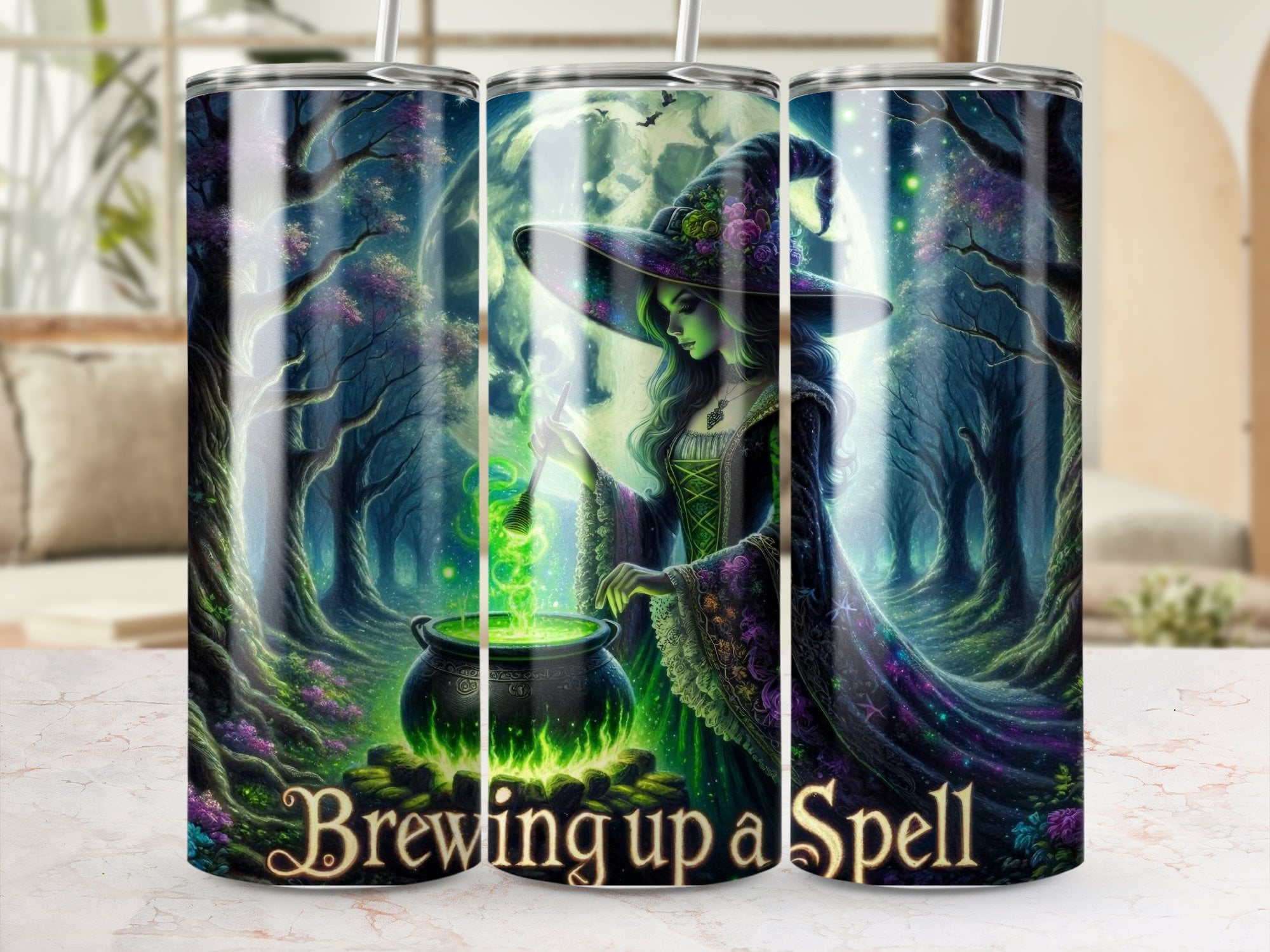 Fantasy Witch Tumbler, Enchanted Forest Magic Potion, Mystical ...