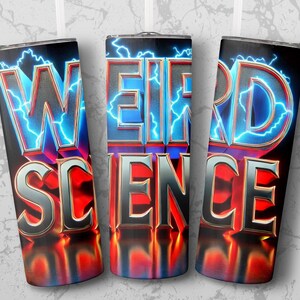 Weird Science Tumbler, Lightning Bolt Art, Funny Science Gift, Electric ...